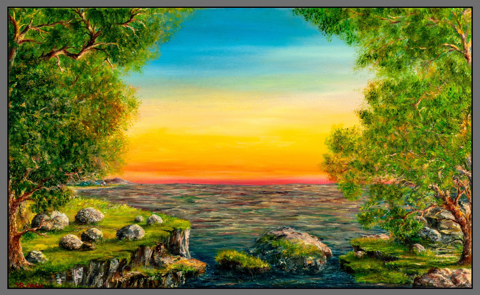 Peace hills Painting by Pavlo Vorobei - Jose Art Gallery