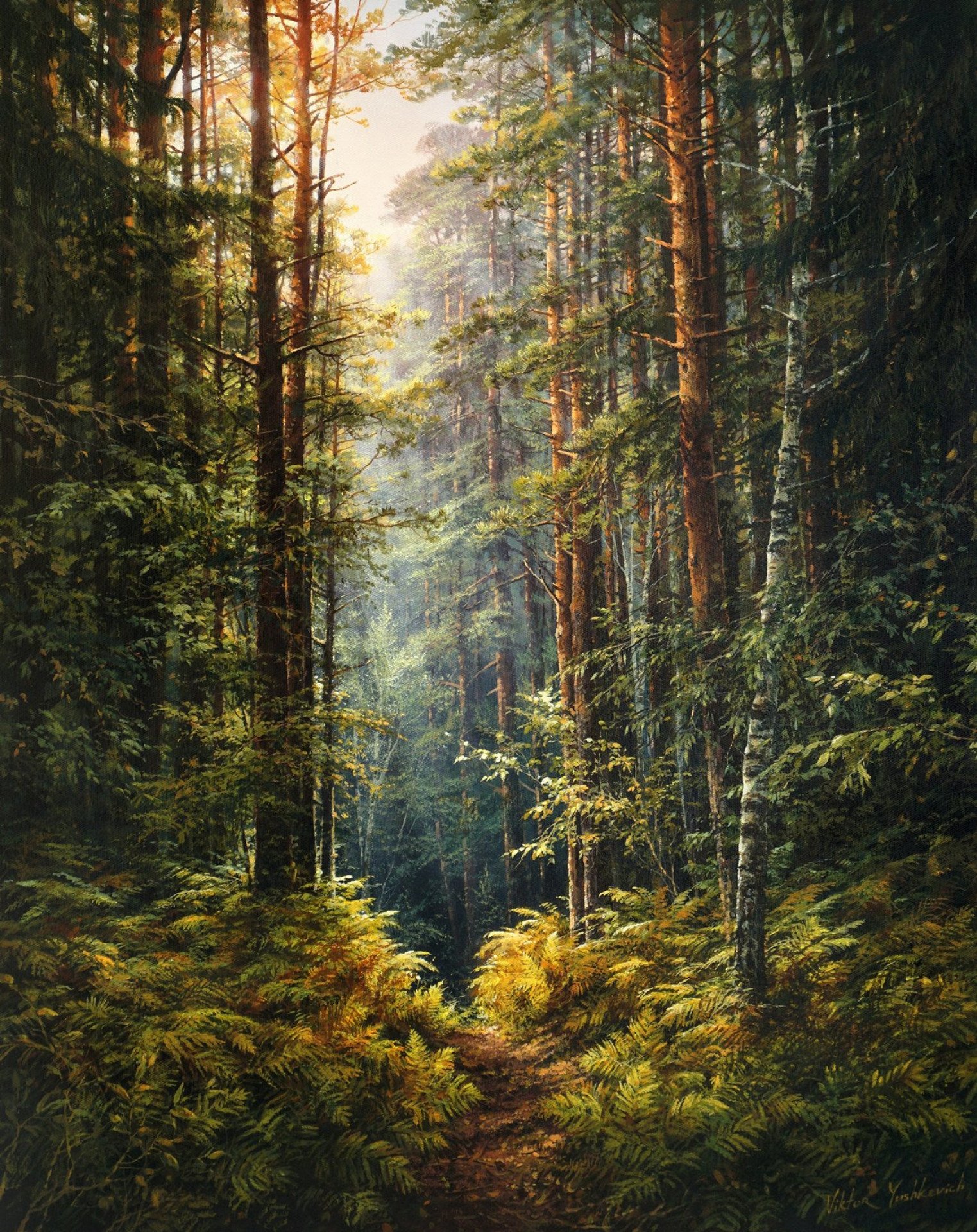 Wisper of the forest Painting by Viktar Yushkevich Yuvart