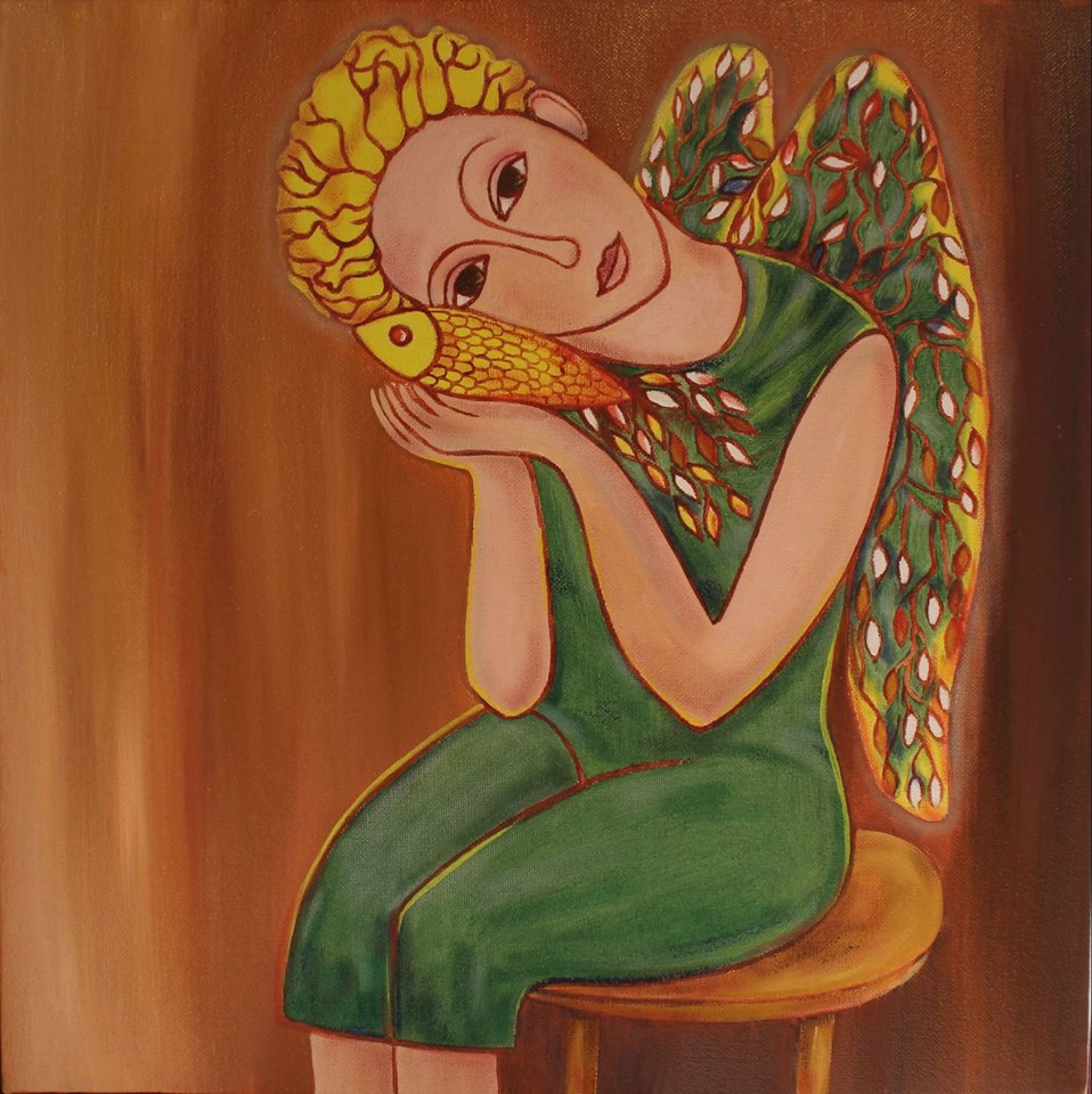 Angel wish-fulfilling Drawing - Lena Britova