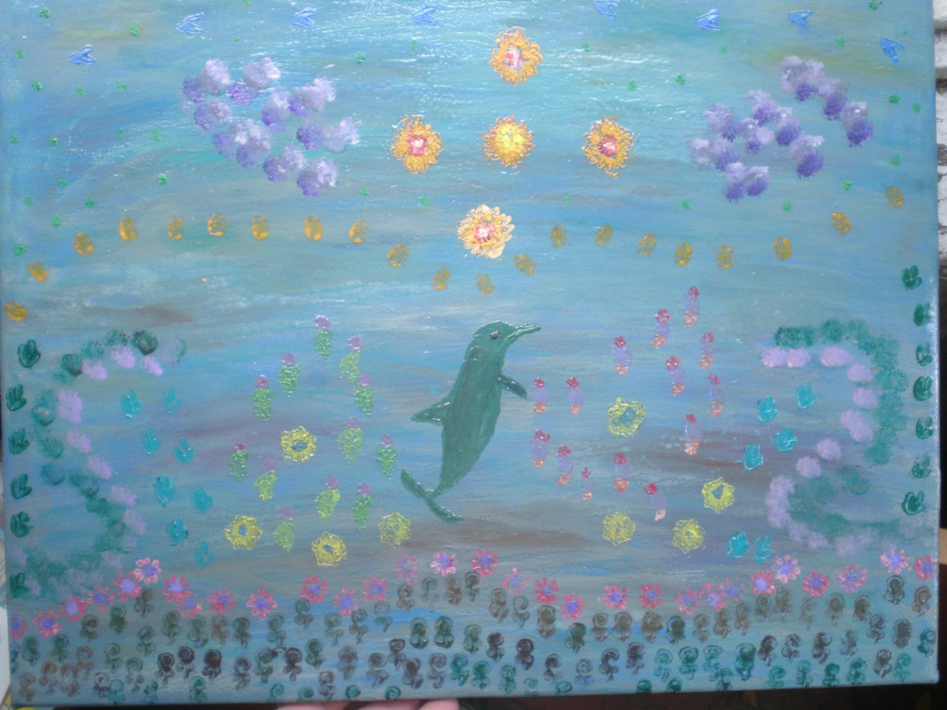 Dolphin Painting by Alexandr Williams - Jose Art Gallery