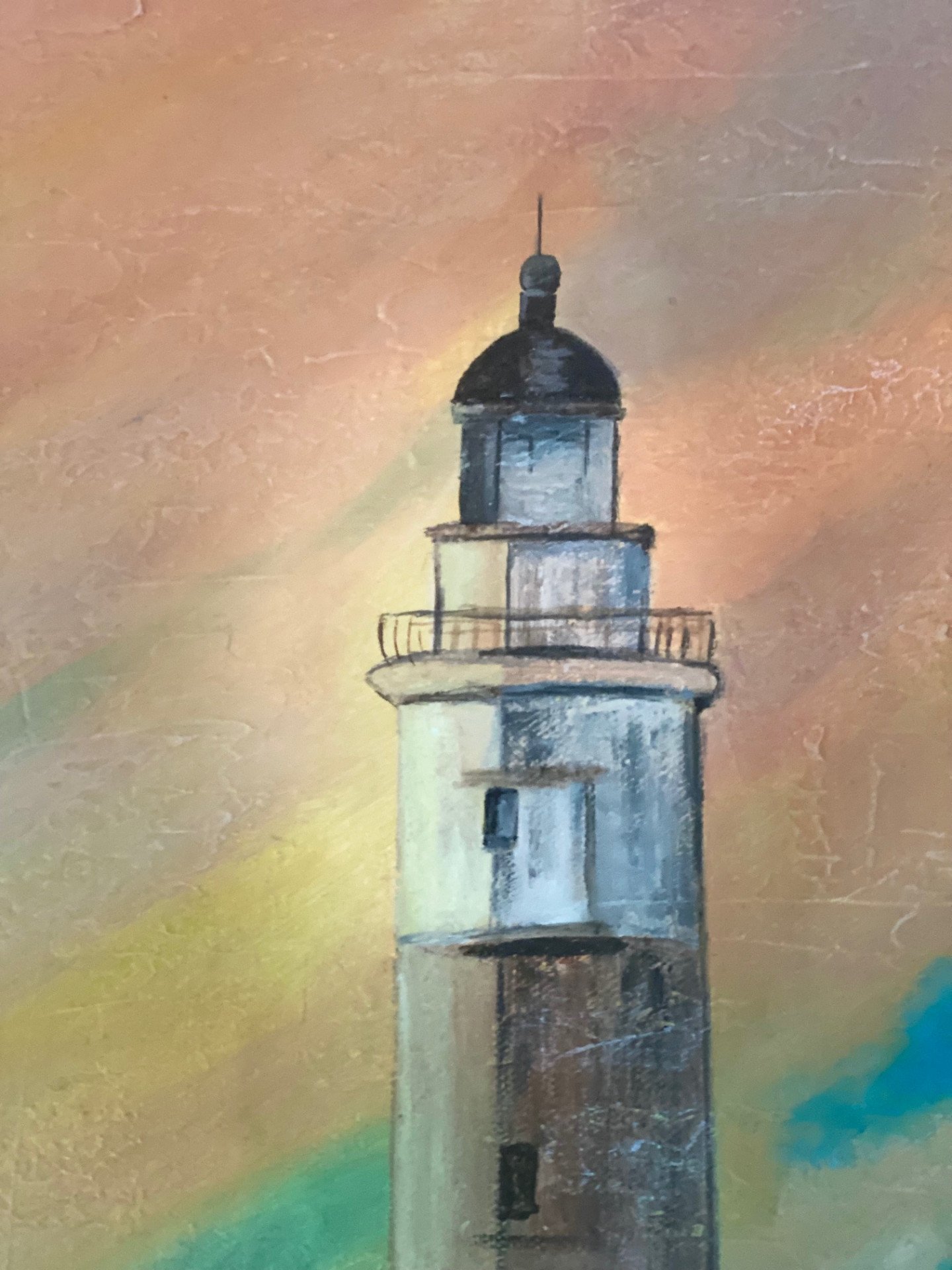 Lighthouse at Sunset Painting by Larisa Robins - Jose Art Gallery