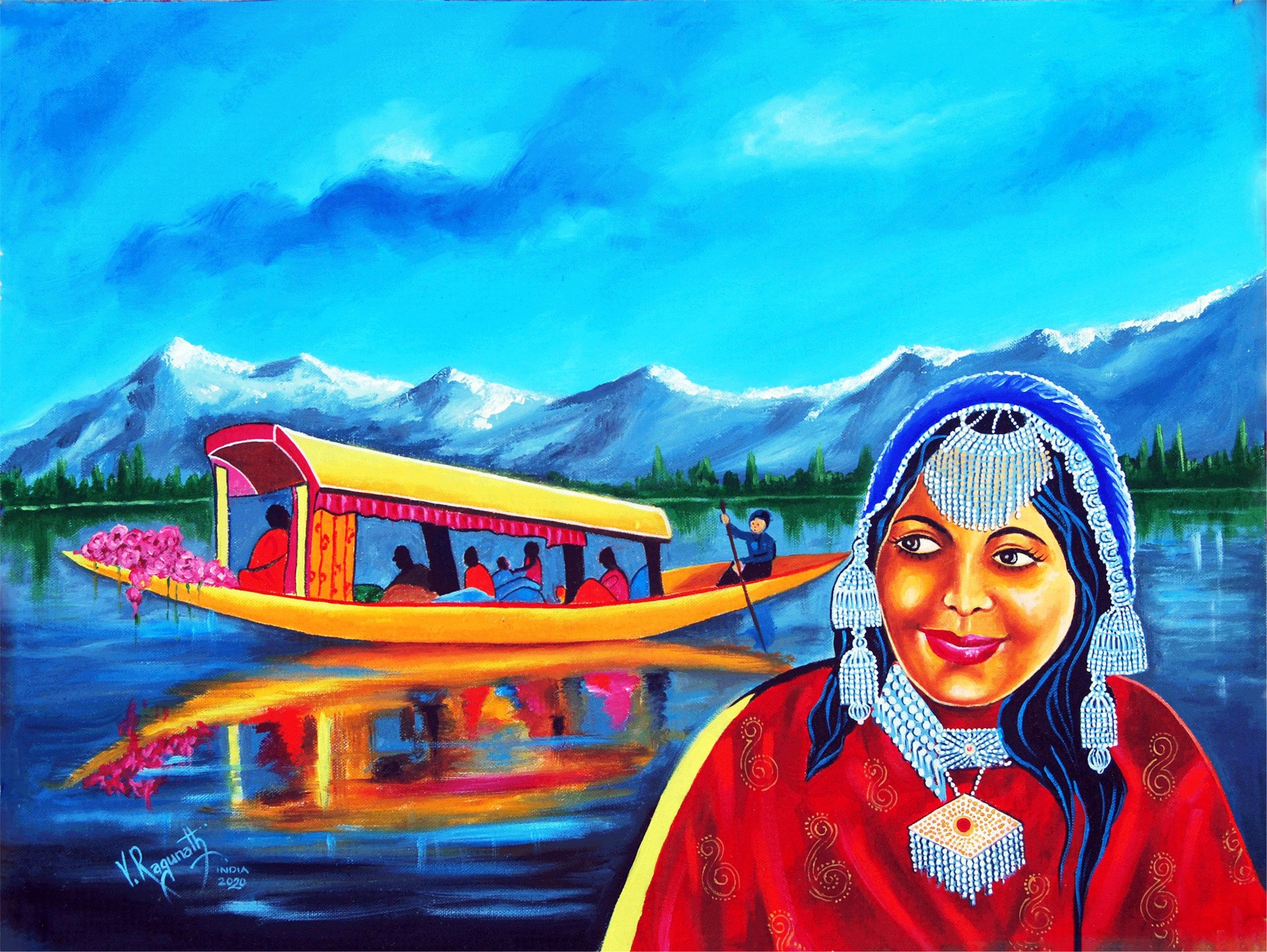 PARADISE ON EARTH Painting by Ragunath Venkatraman