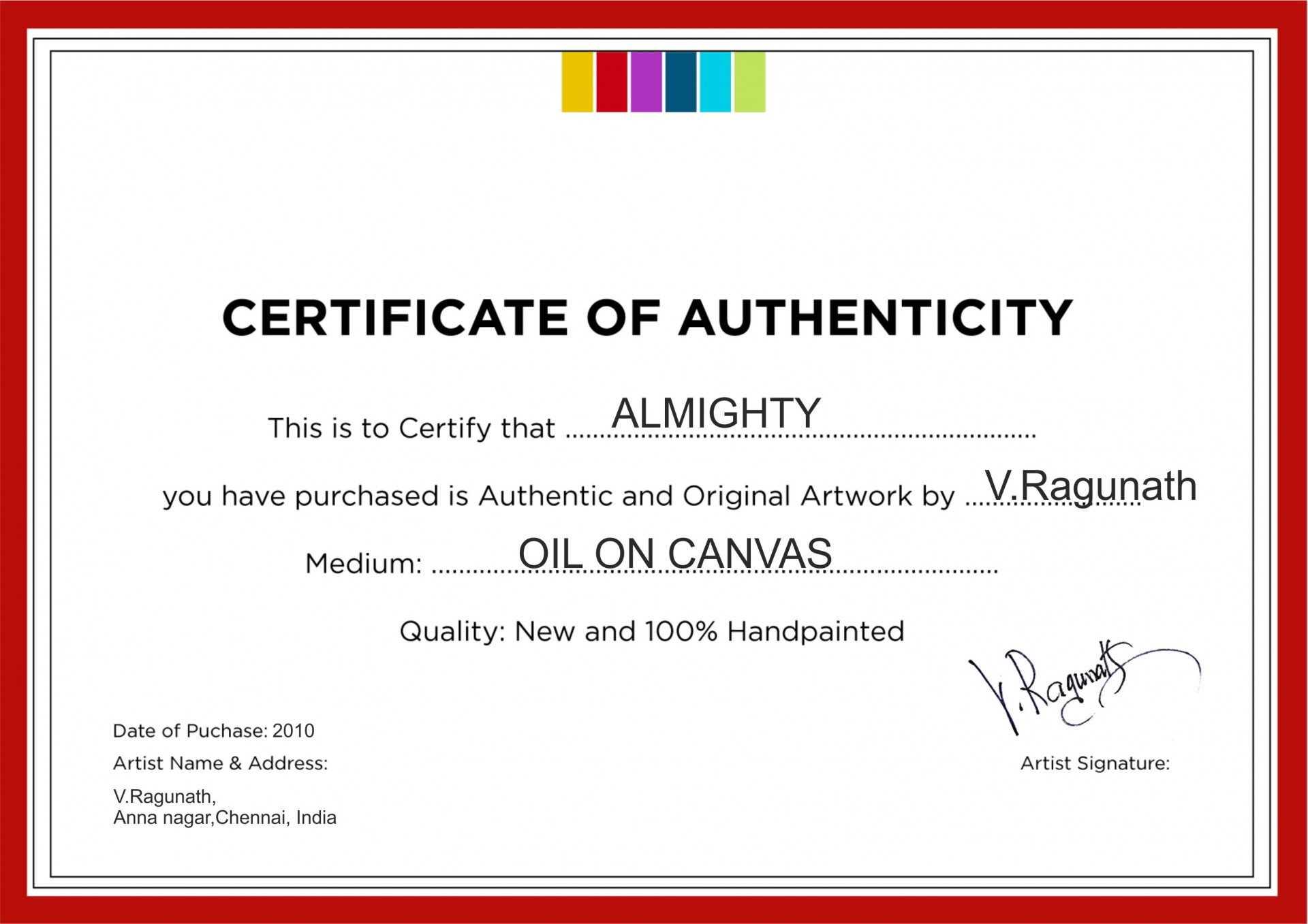 ALMIGHTY Painting by Ragunath Venkatraman - Jose Art Gallery