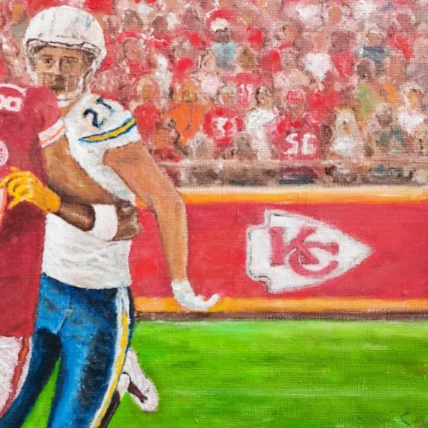 Football Painting Sports Art Painting by Larisa Raevskaia
