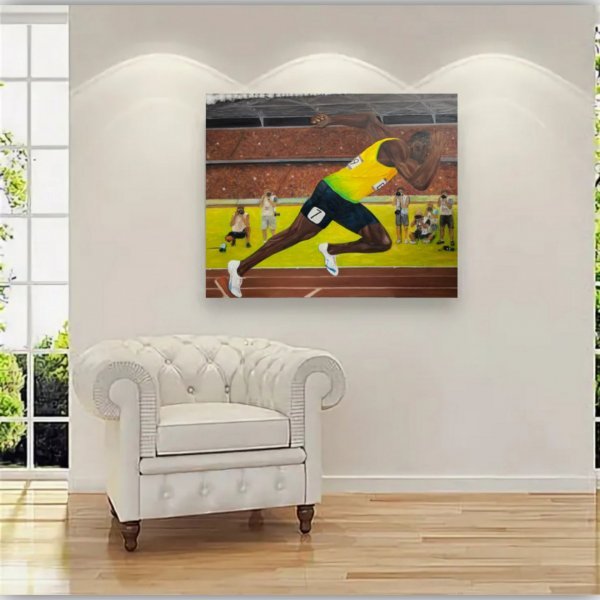 Sports Running Painting Sport Painting by Larisa Raevskaia