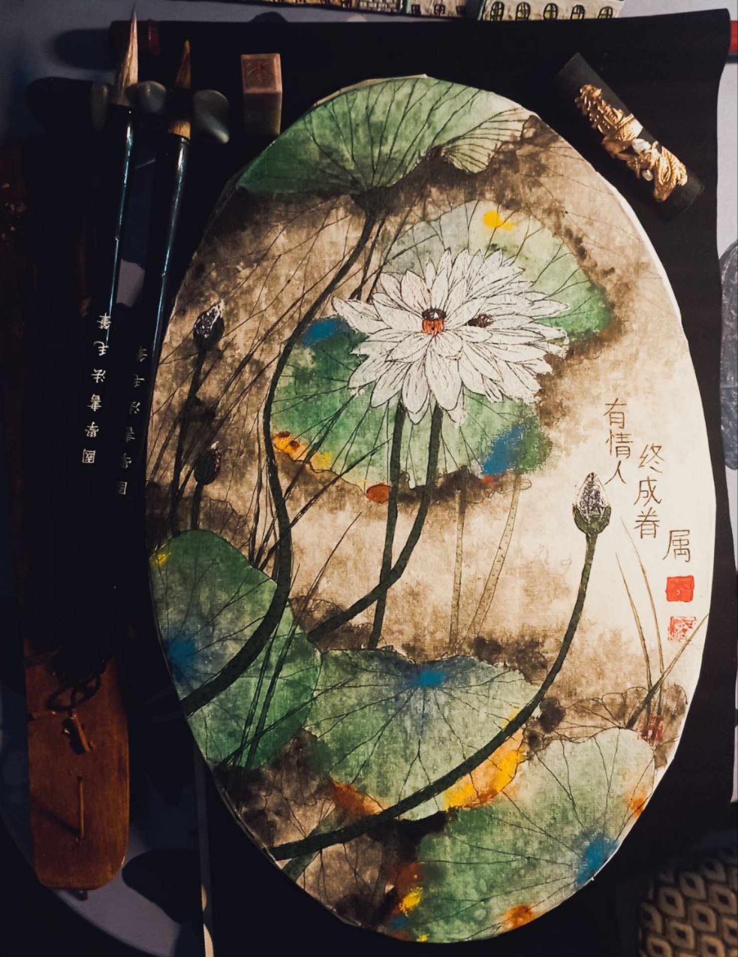 Lotus. Variations Painting by Bogdana Nosenok