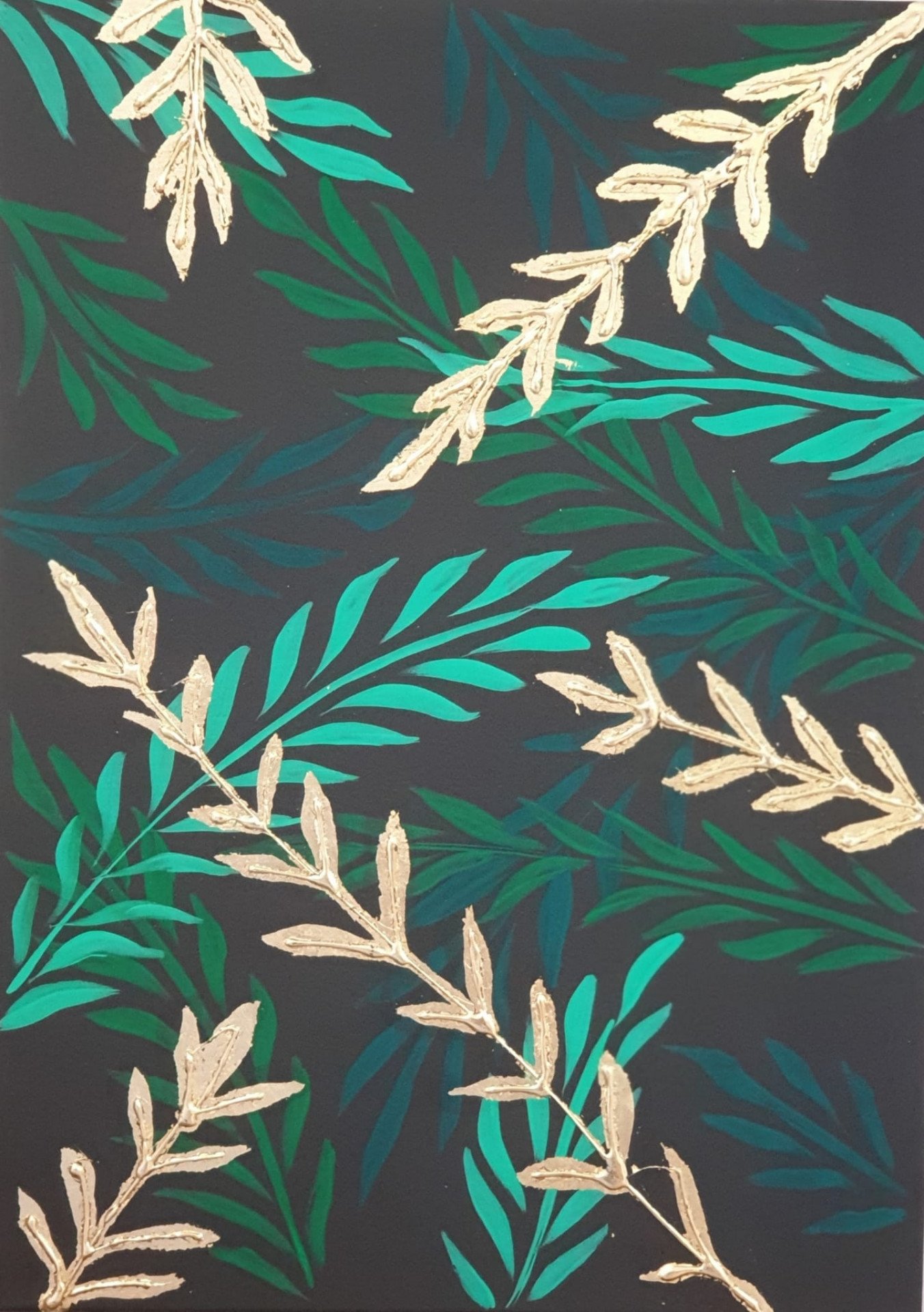 THE GREEN TREE OF VICTORY Painting by Victoria Gradinar