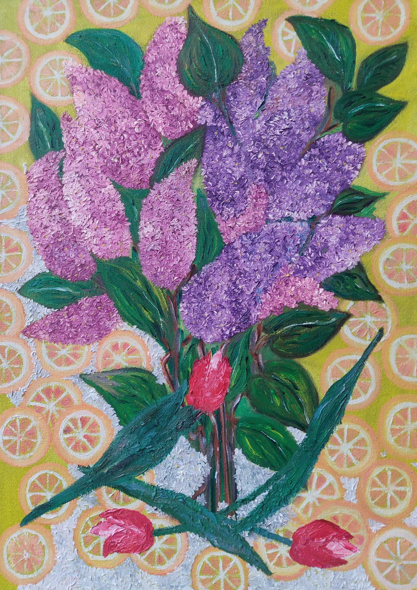 Floral citrus note Painting by Venera Khayrullina