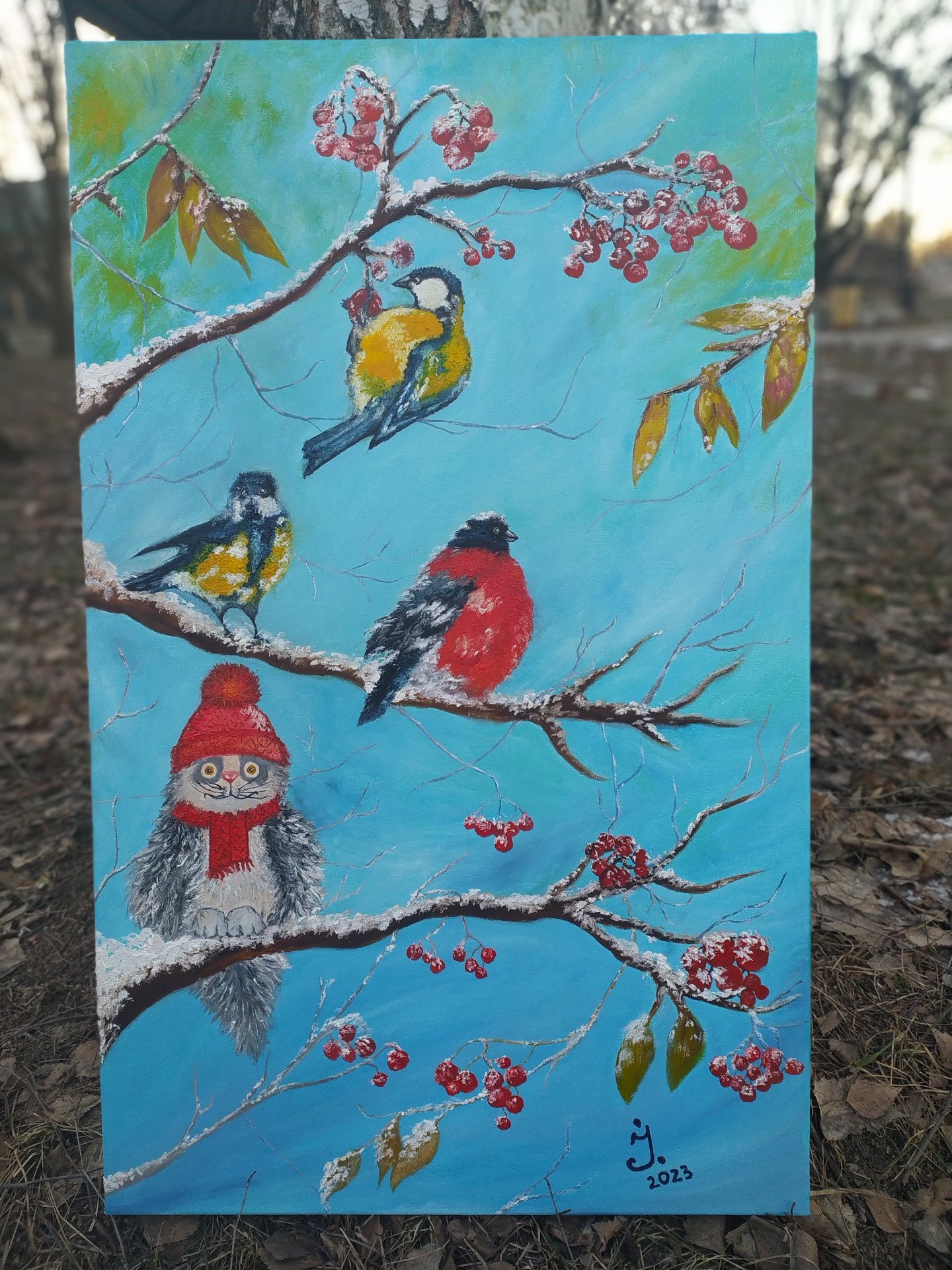 Winter morning Painting by Inna Karpusenko