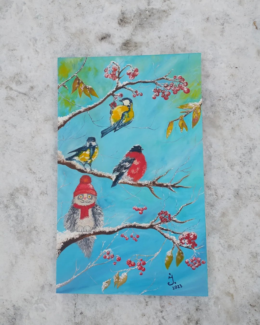 Winter morning Painting by Inna Karpusenko - Jose Art Gallery