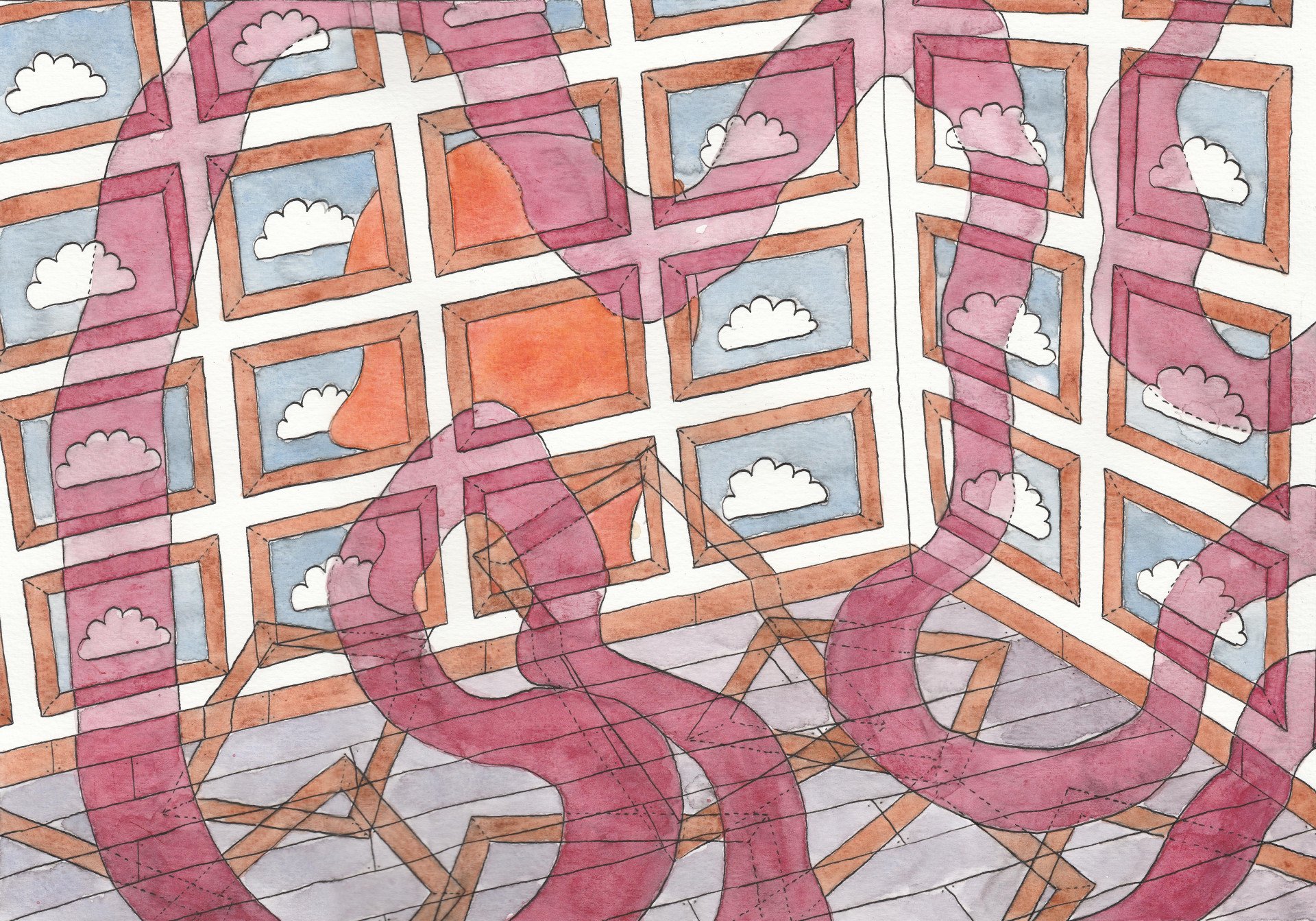 Present Painting by Sandro Cocco - Jose Art Gallery