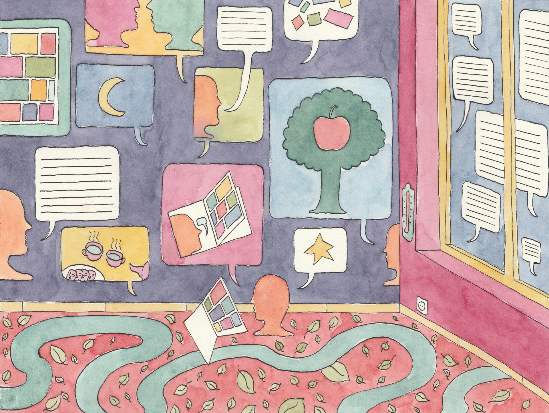 Phylactère Painting by Sandro Cocco - Jose Art Gallery