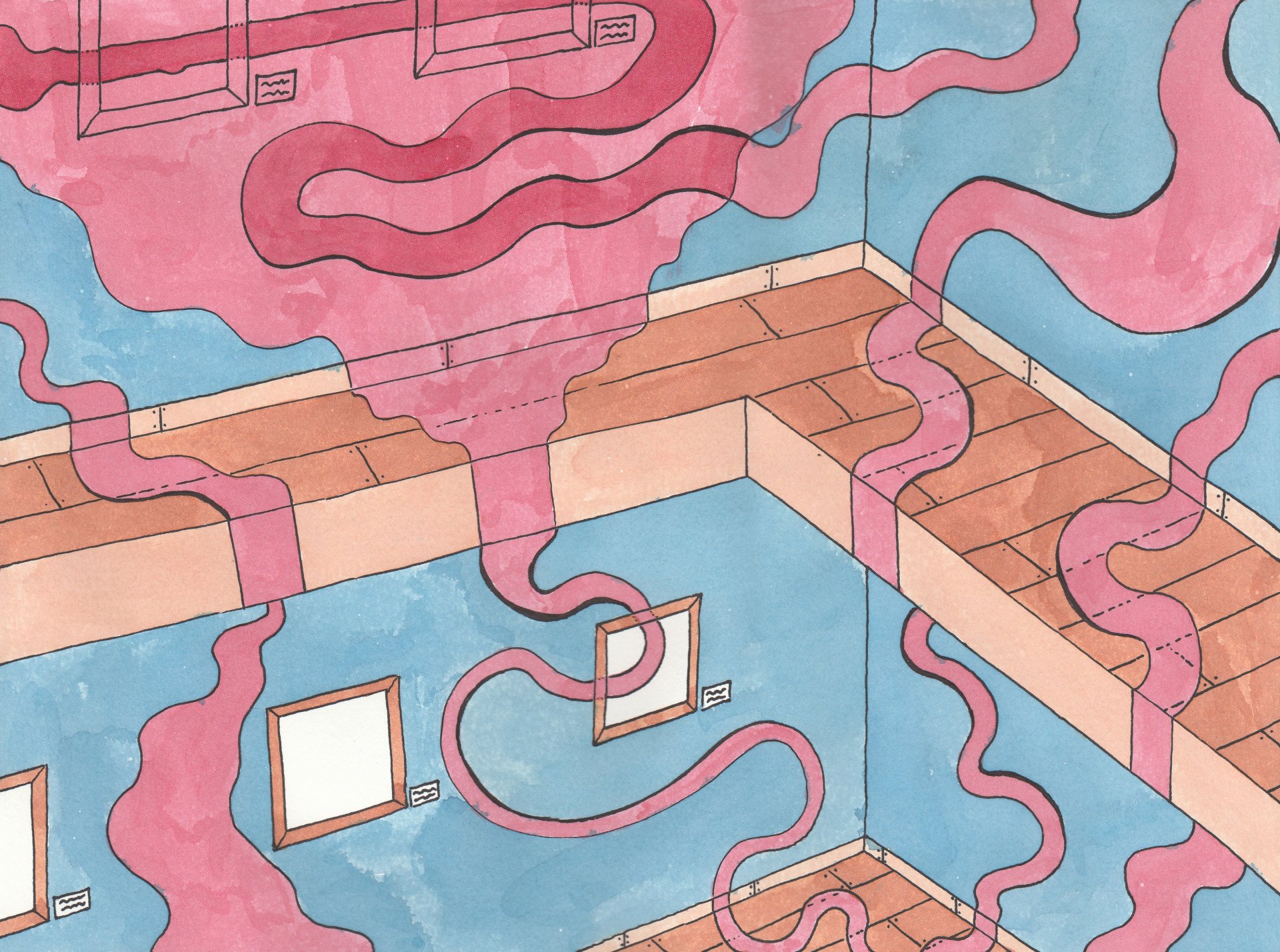 Le Futur Passé II Painting by Sandro Cocco - Jose Art Gallery