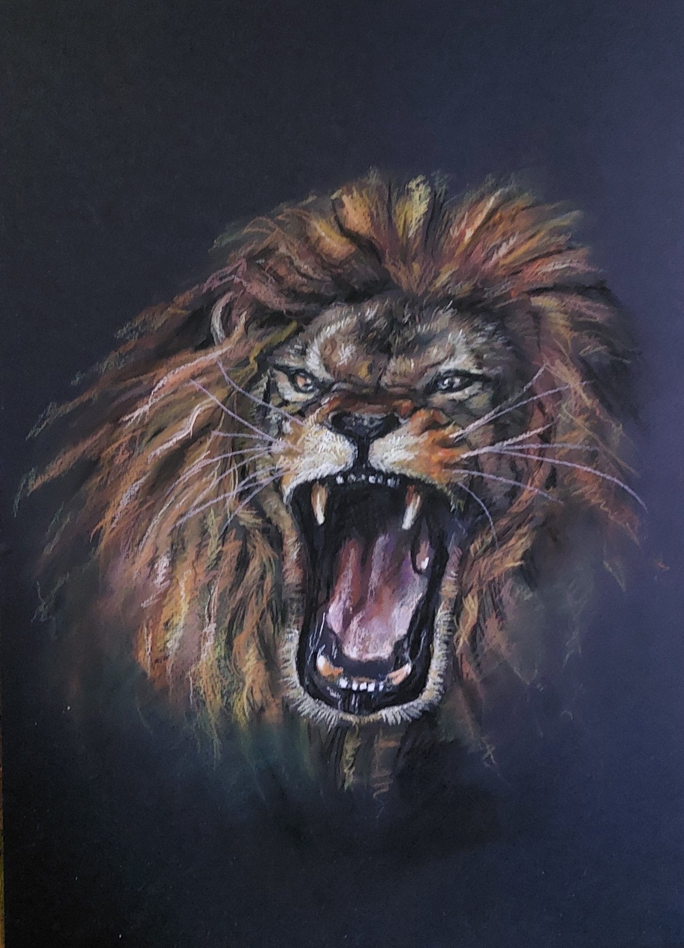 King of Beasts: The Power of the Lion in Pastel Drawing - Natali Diduh