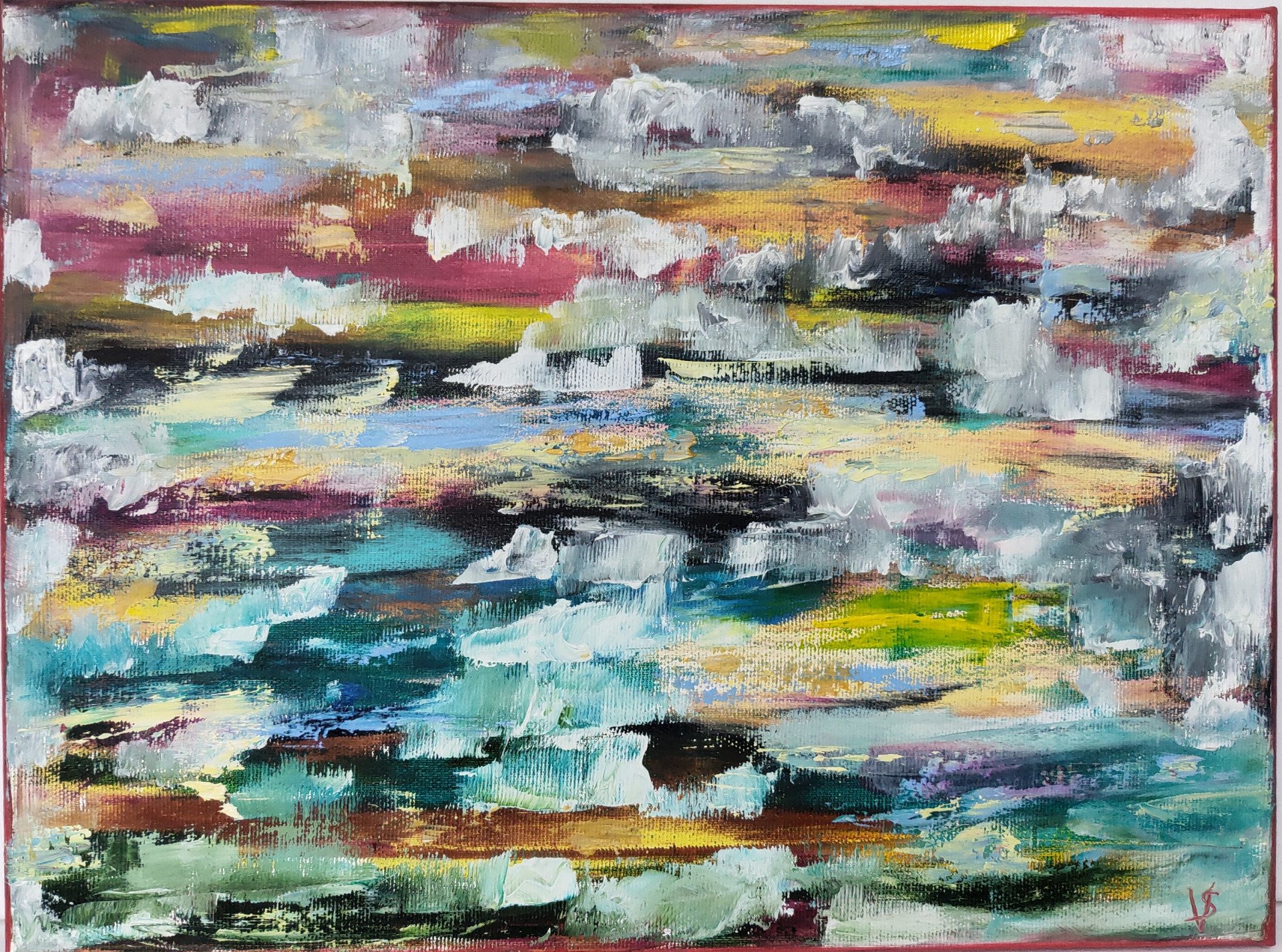 The flow of daily thoughts Painting by Vira Savka