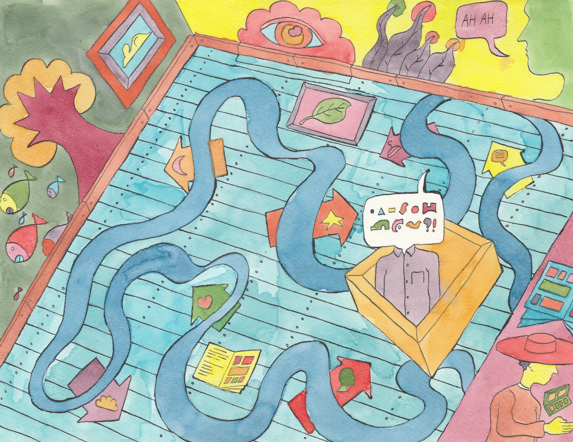 Dialecticts Painting by Sandro Cocco - Jose Art Gallery