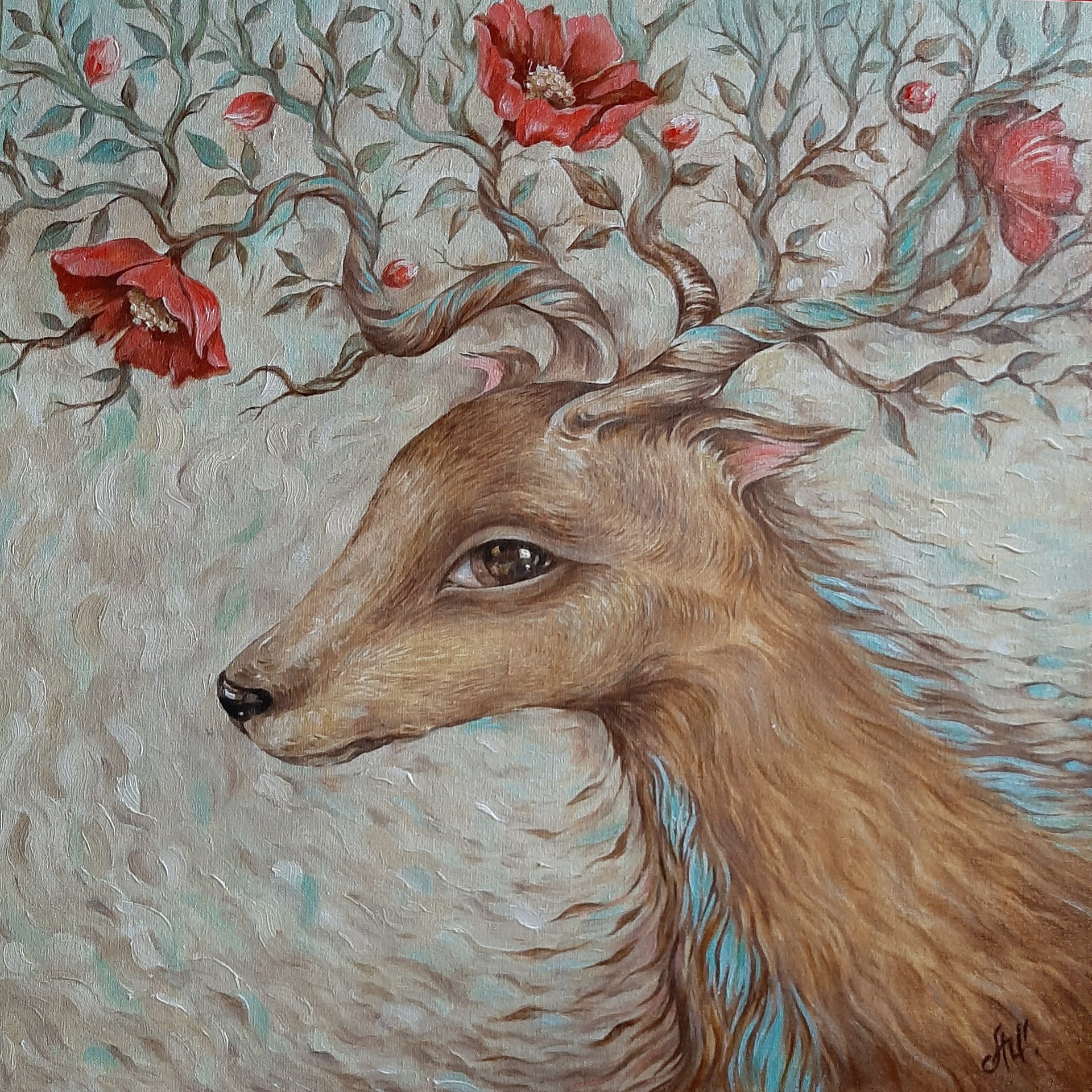 Spirit of spring Painting by Elena Motrich