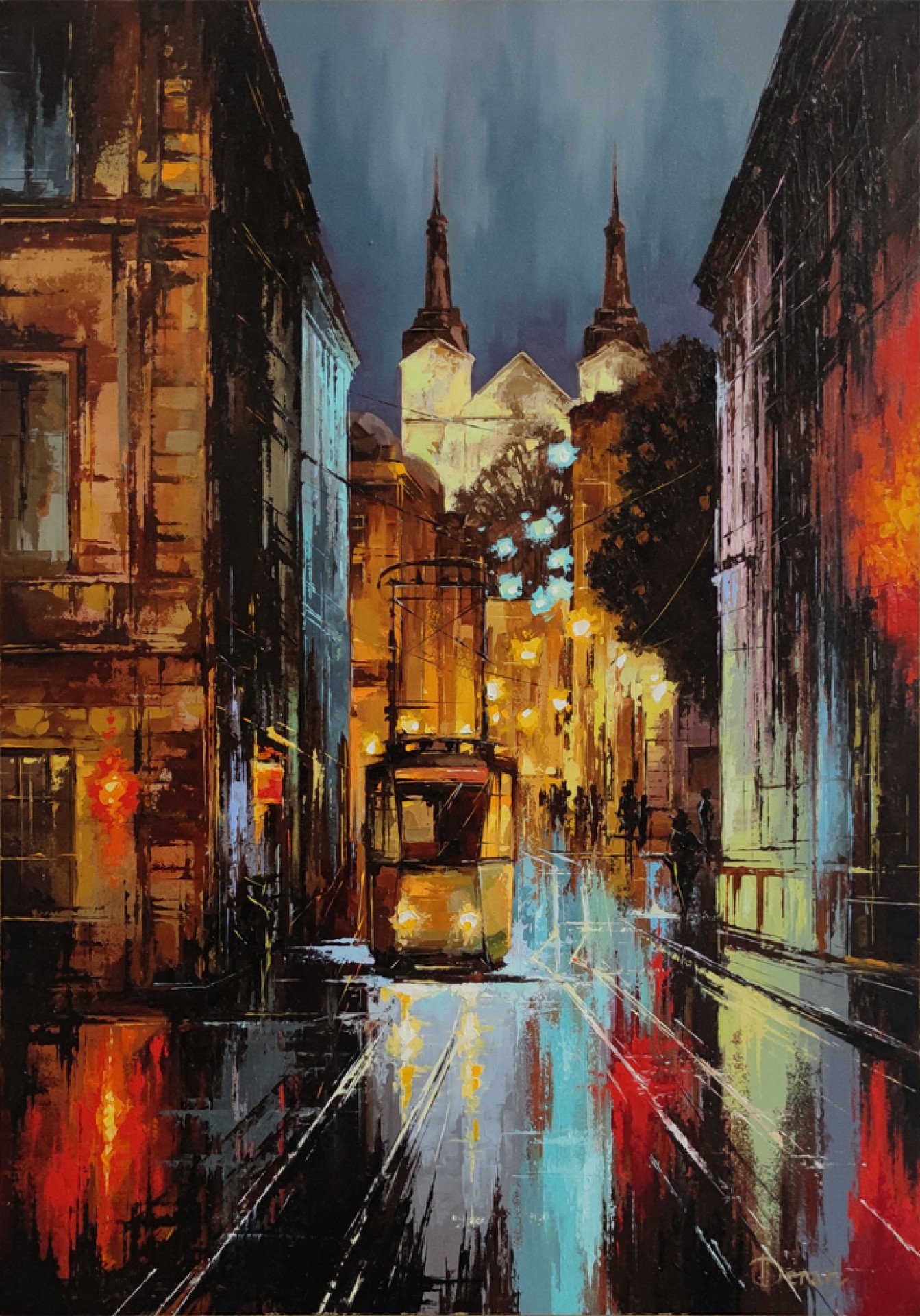 Nuit de Lviv Peinture de Denis Puchkov - Jose Art Gallery