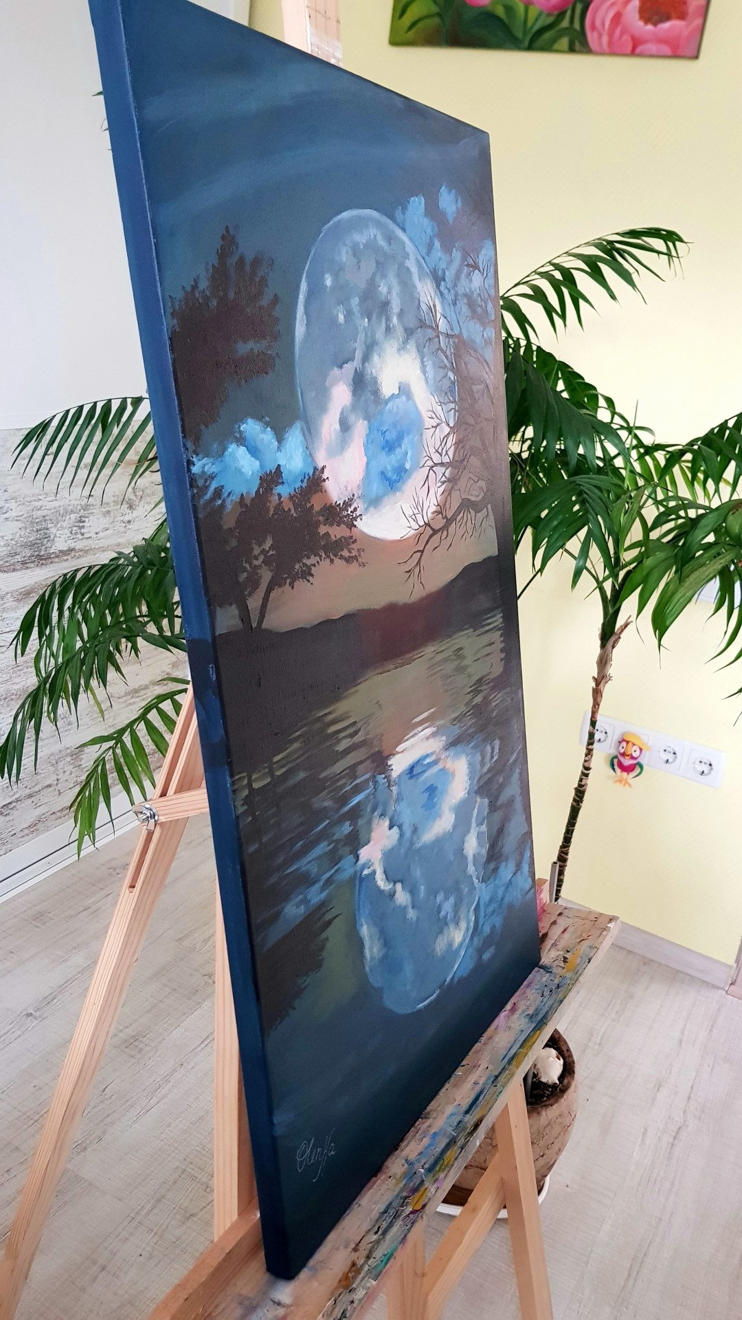 Moonlight at night Painting by Olena Kyrychenko - Jose Art Gallery