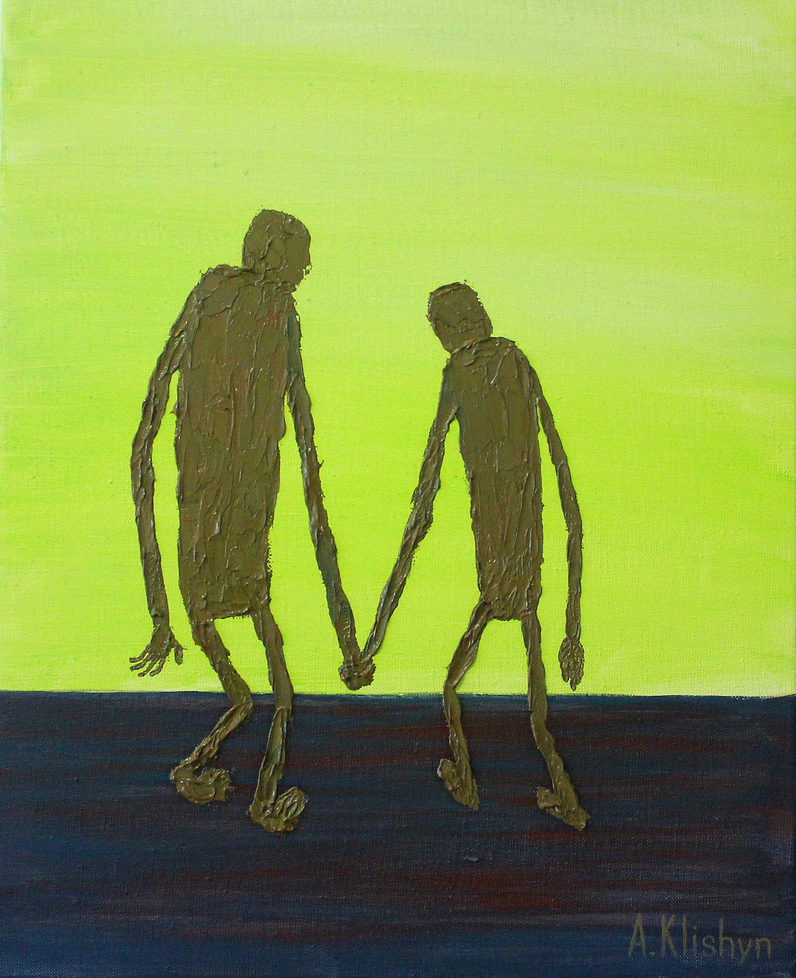 Walking together Painting by Andriy Klishyn - Jose Art Gallery