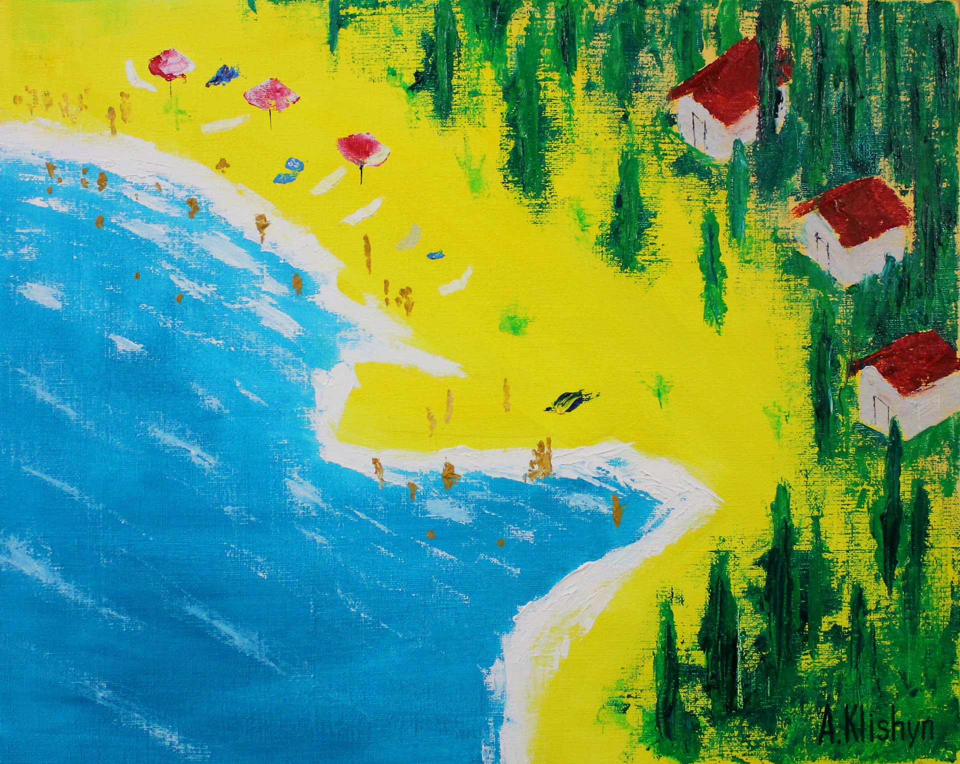 Beach Painting by Andriy Klishyn - Jose Art Gallery