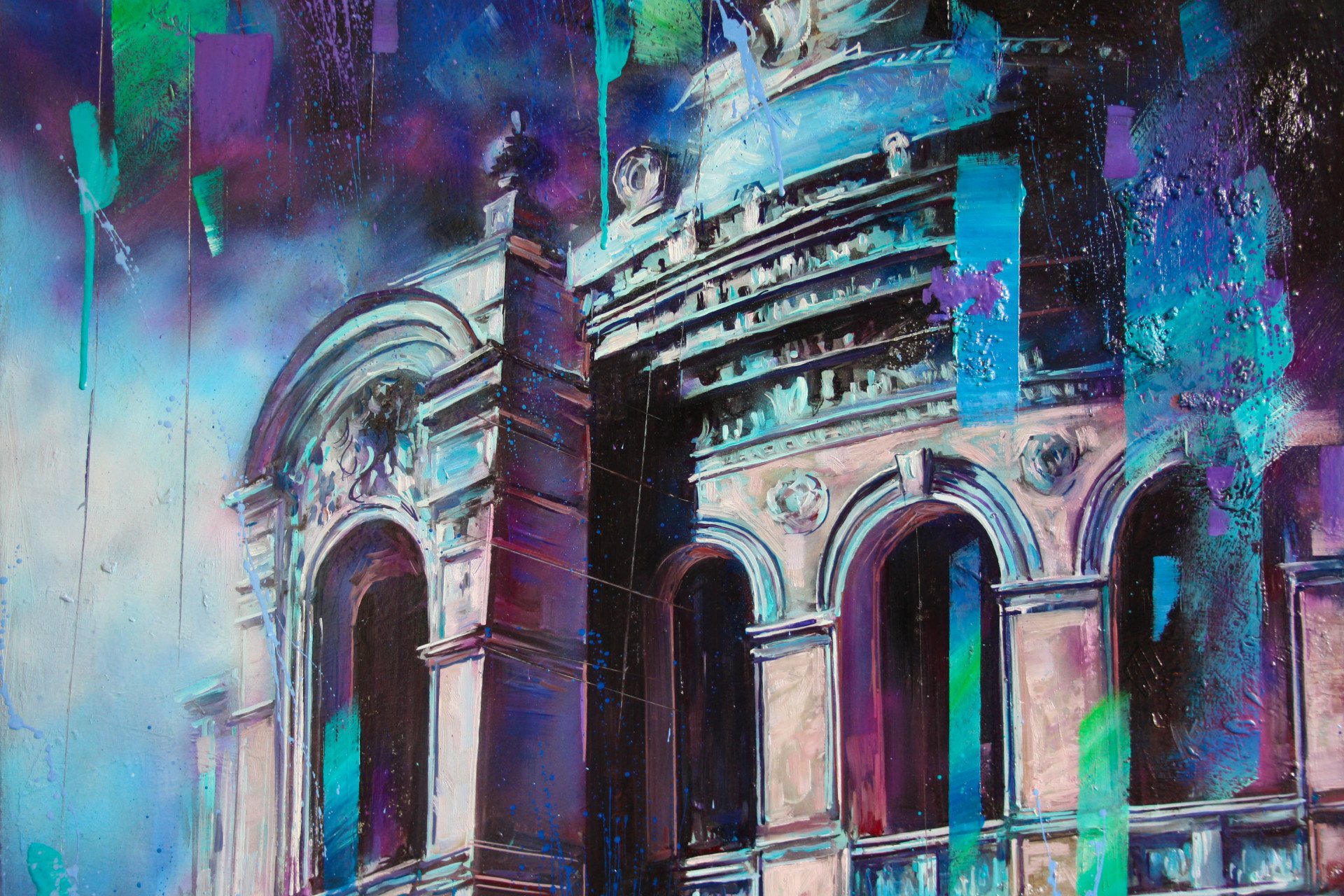 A night at the opera Painting by Alexandr Dobrodiy - Jose Art Gallery