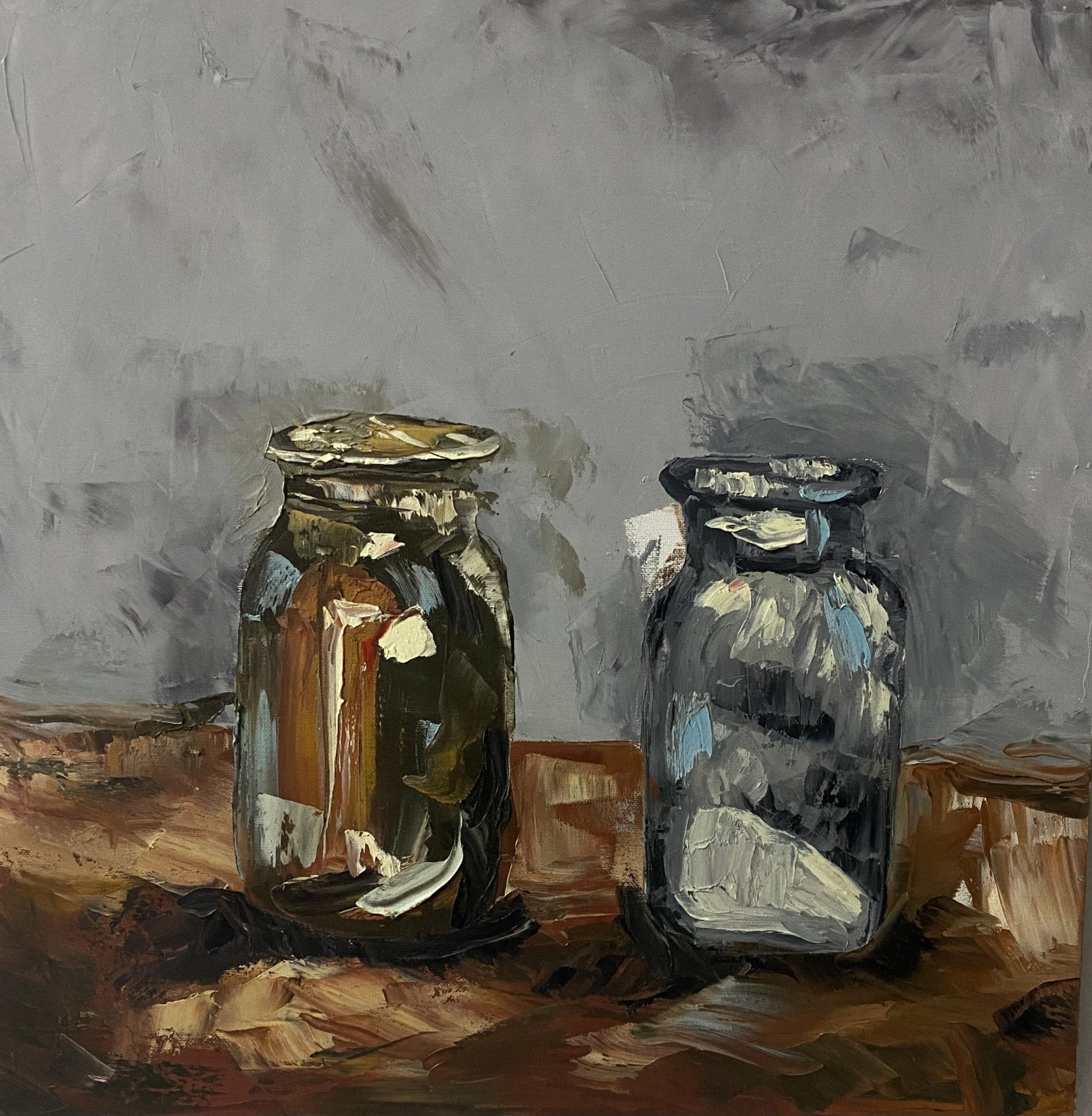 Two bottles Painting by Roli - Jose Art Gallery