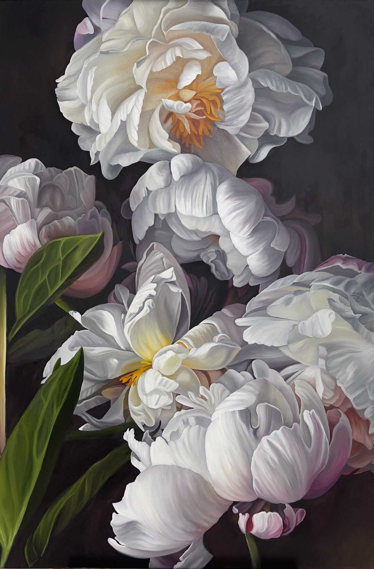 Baroque peonies Painting by Anastasia Alekhina
