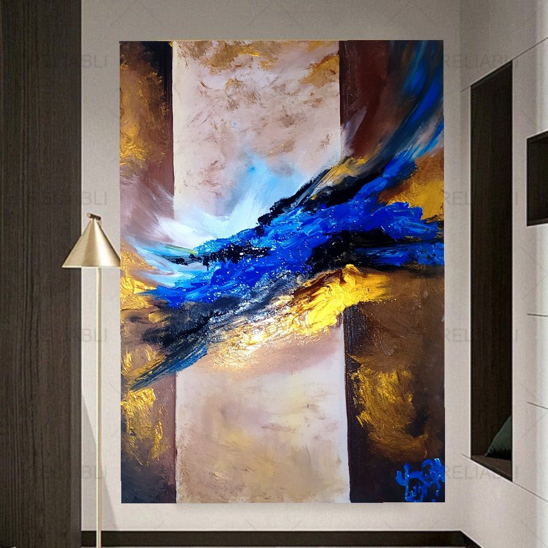 Abstract gold Painting by YILDIZ ERTEKİN - Jose Art Gallery