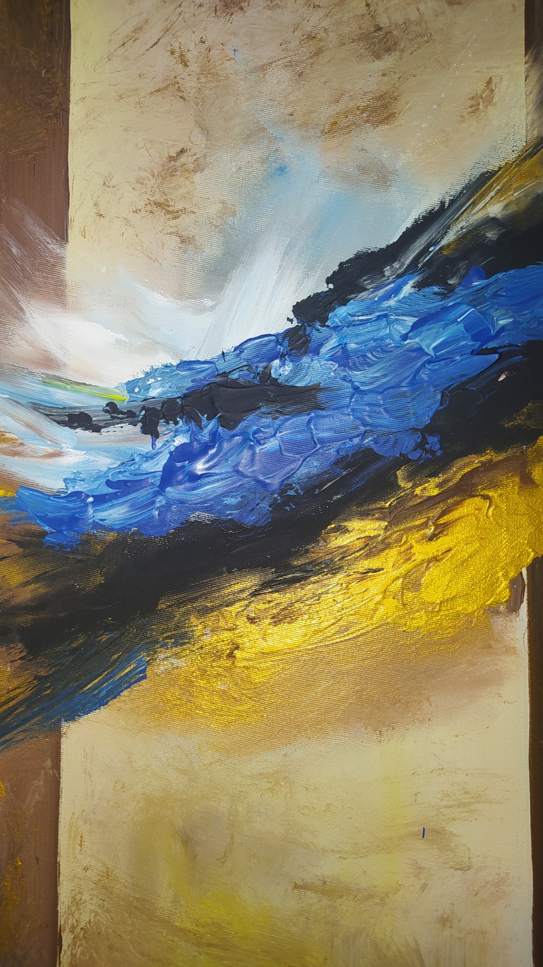 Abstract gold Painting by YILDIZ ERTEKİN - Jose Art Gallery