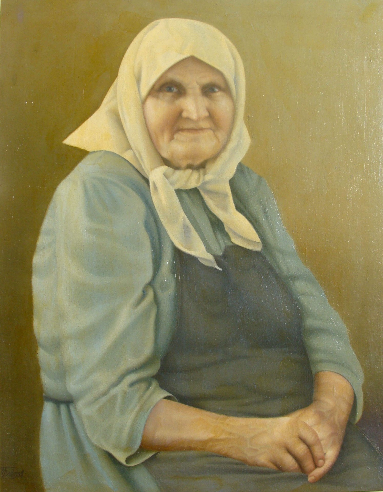 Mother portrait Painting by Evgenij Pavlov