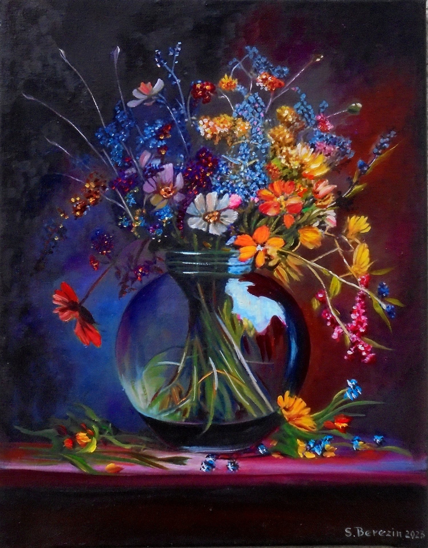 Wildflowers Painting by Serj Doche - Jose Art Gallery