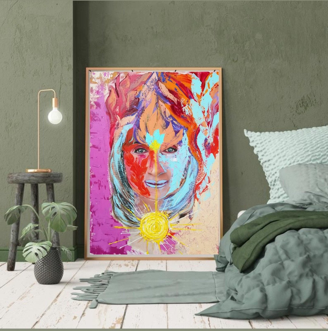 Goddess Painting Angel Art Painting by Larisa Raevskaia