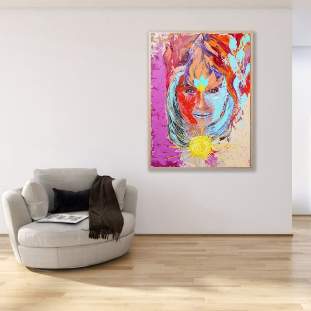 Goddess Painting Angel Art Painting by Larisa Raevskaia