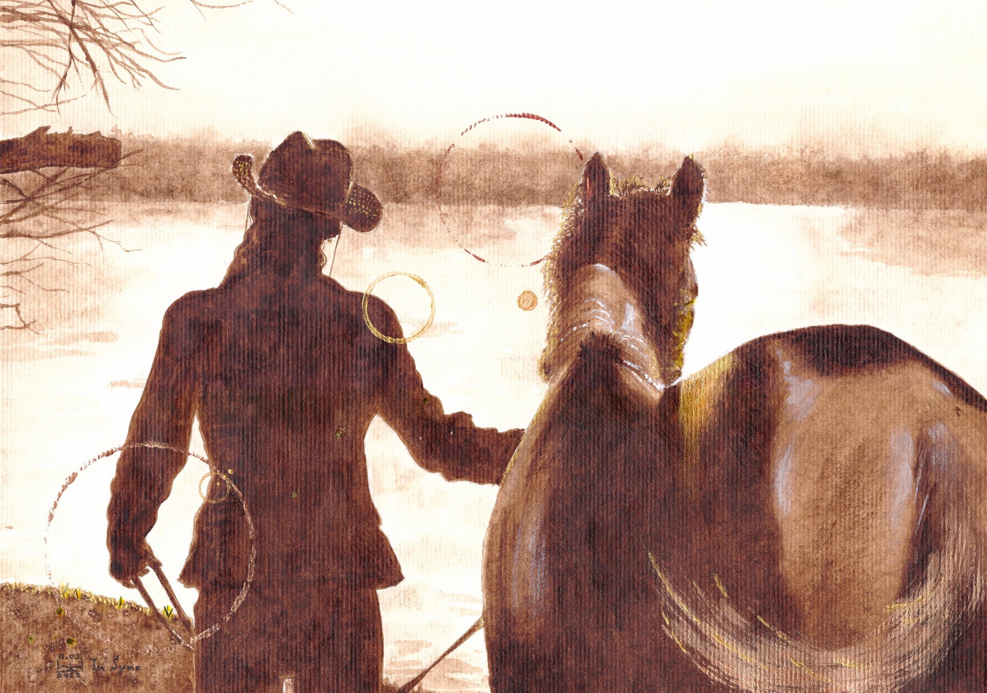 In Sync Drawing - Kateryna Bielikova - Jose Art Gallery