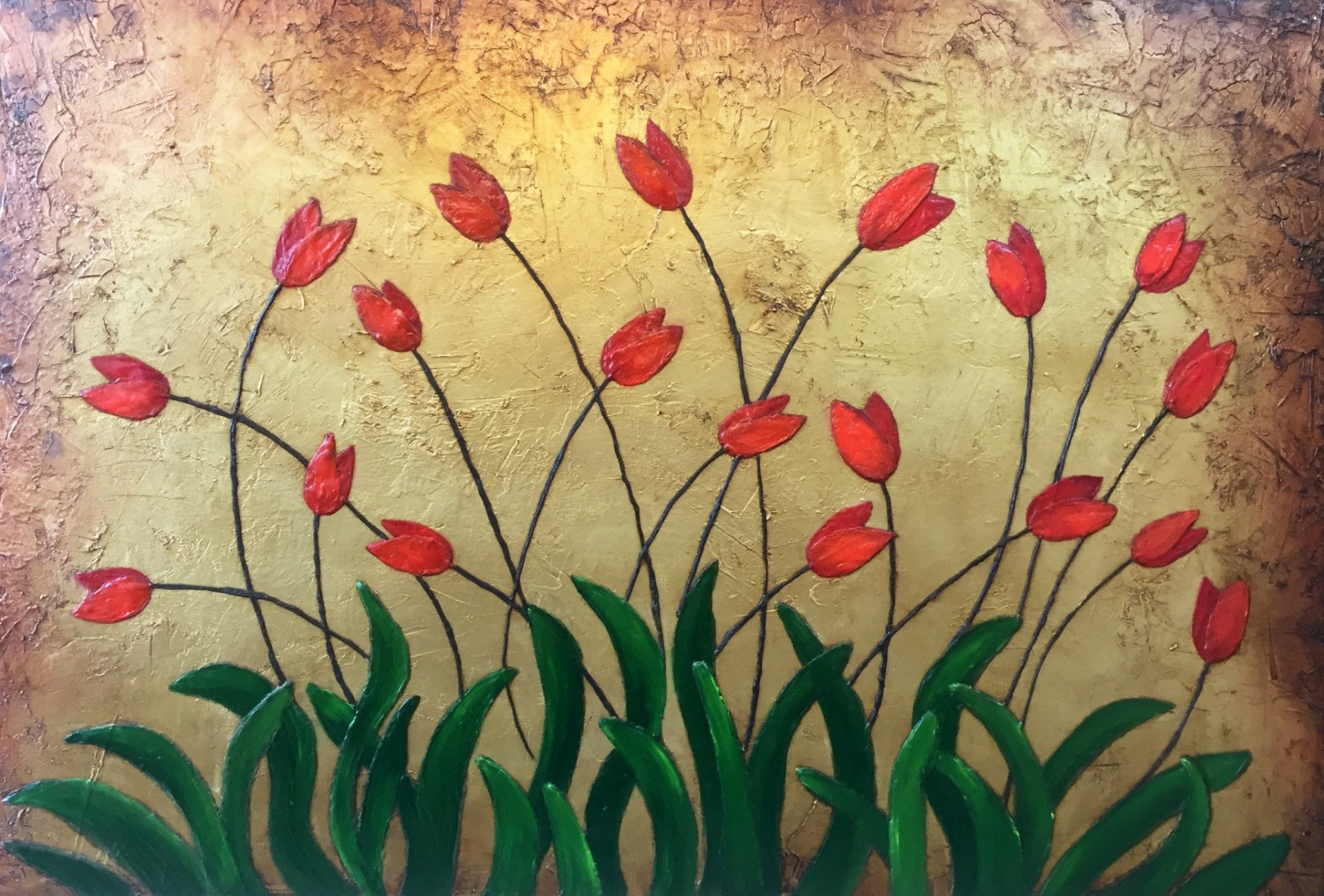 Tulips Painting by Niloofar Aryan - Jose Art Gallery