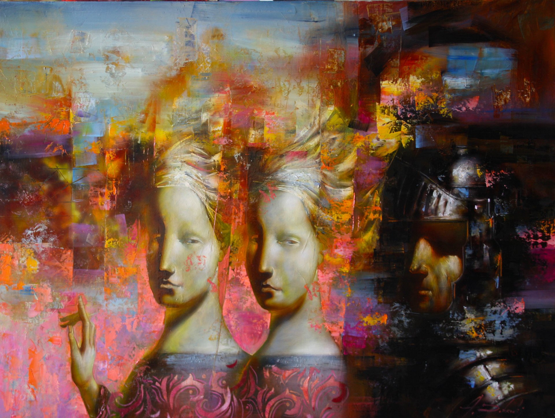 City walk Painting by Alexandr Dobrodiy - Jose Art Gallery