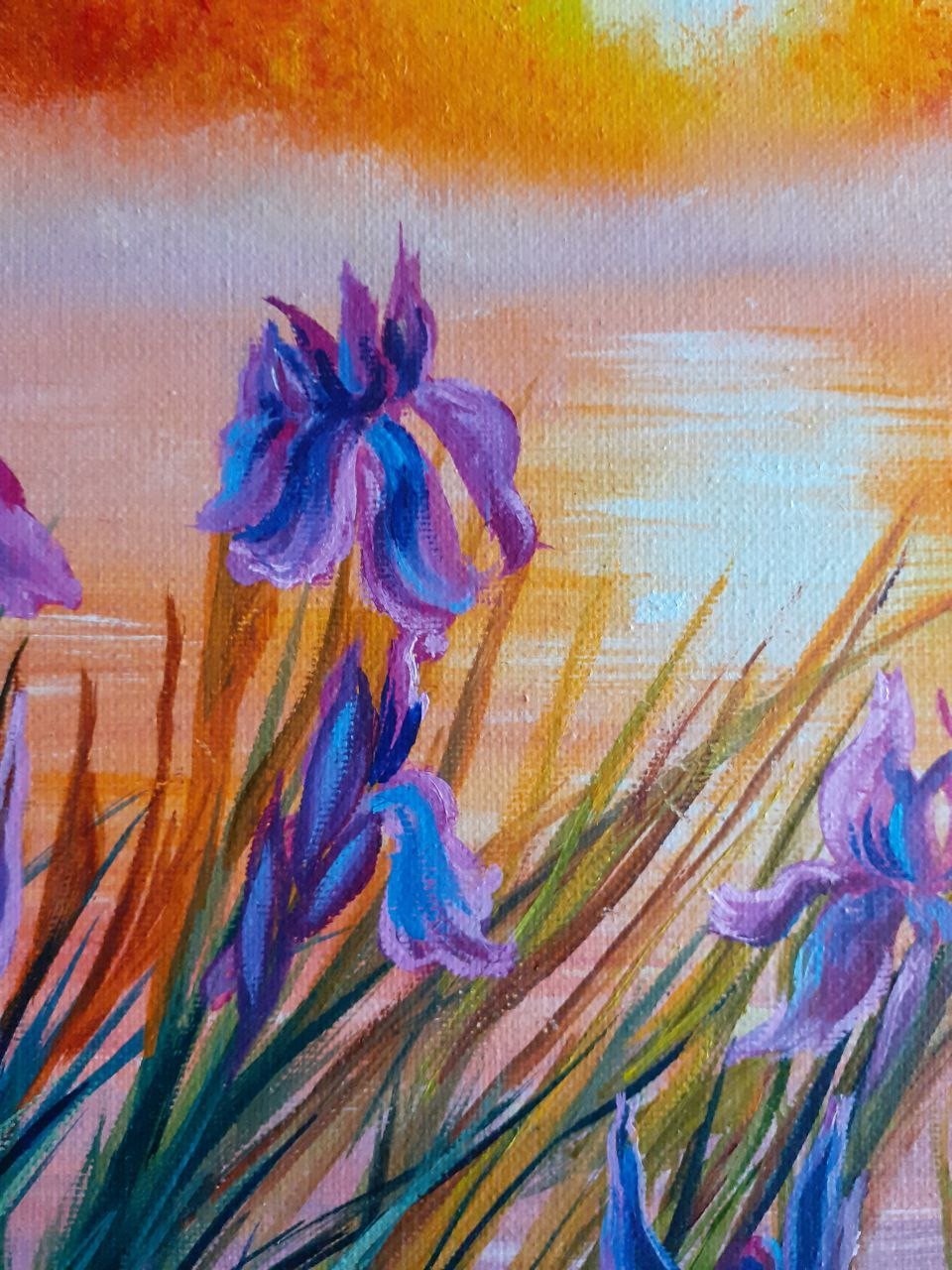 Irises. Painting by Elena Kheveleva - Jose Art Gallery