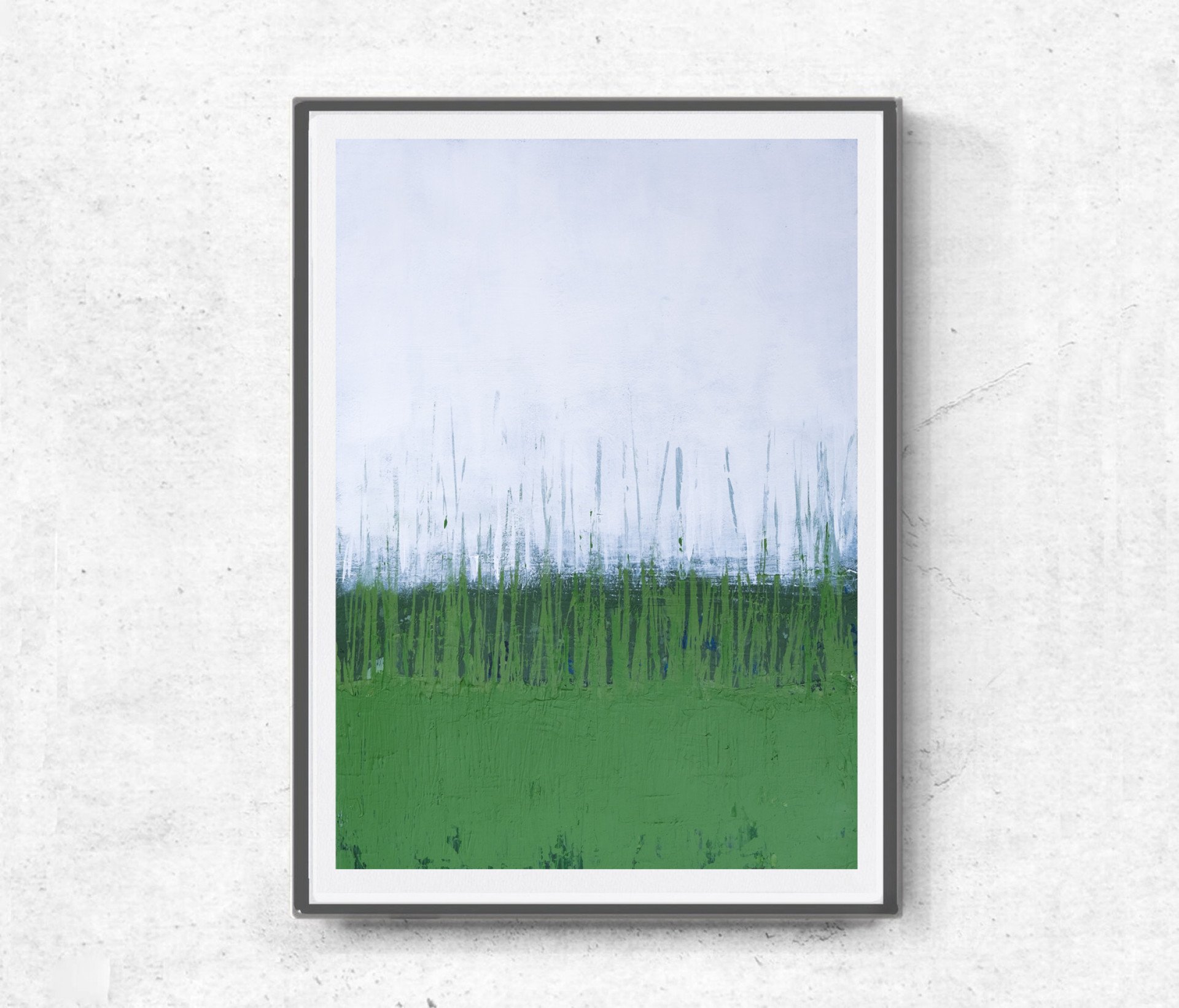 Green landscape Painting by Ela Szczepaniak