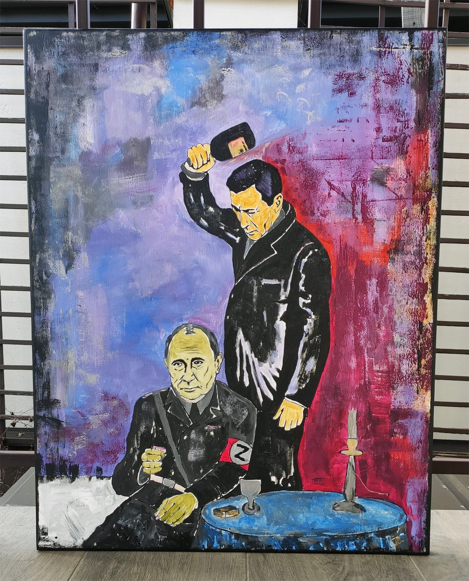 Stirlitz and Putin Painting by Igor Bezrodnov