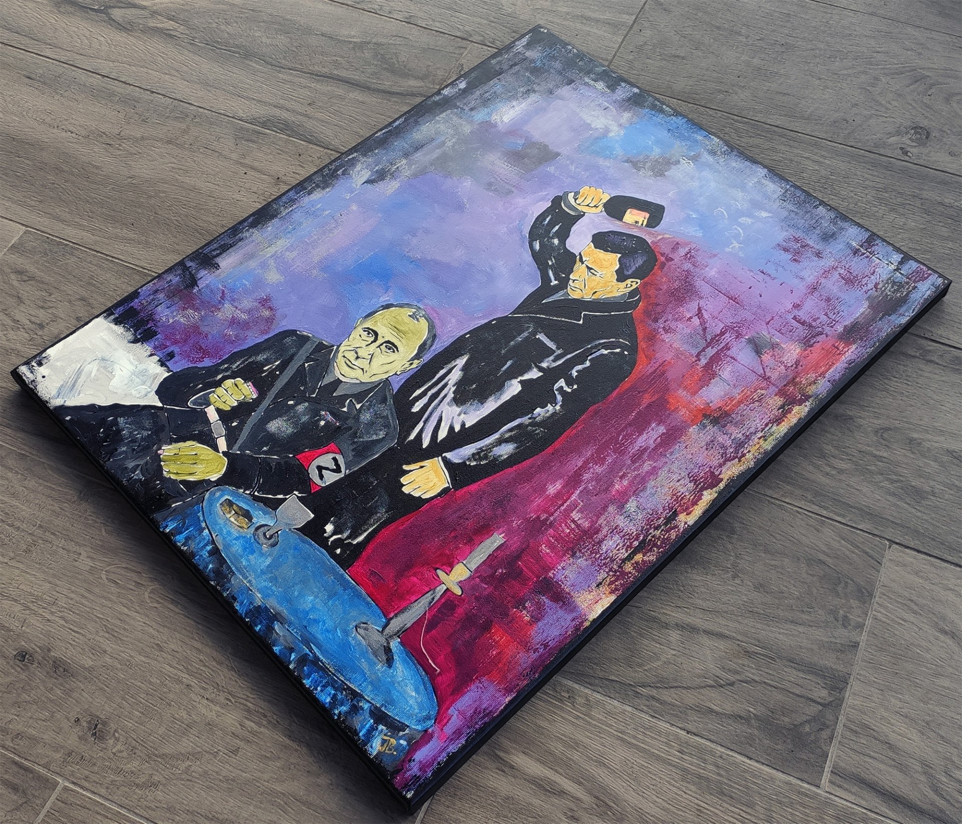 Stirlitz and Putin Painting by Igor Bezrodnov - Jose Art Gallery