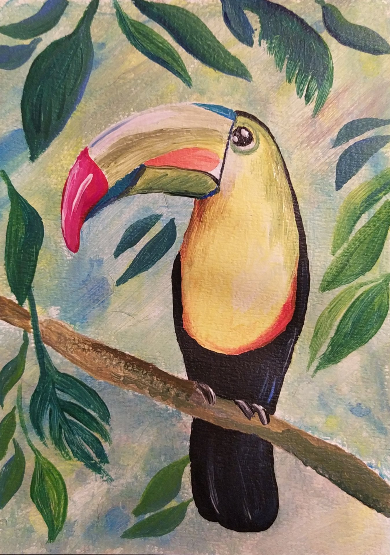 Tukan Painting by Anastasiia Smirnova - Jose Art Gallery