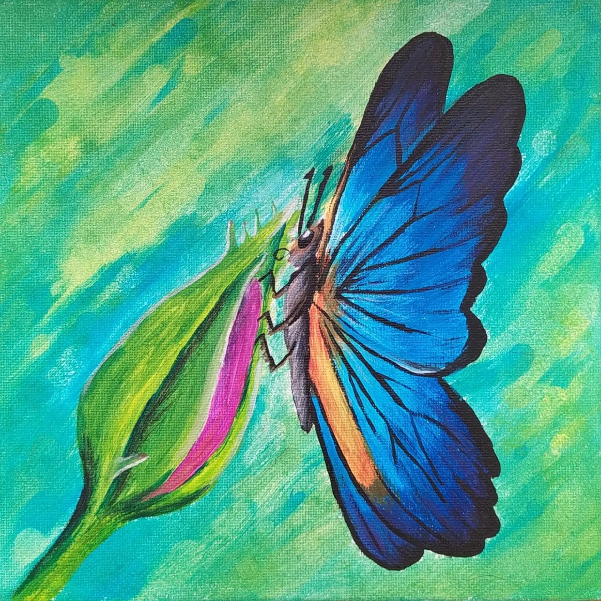 Butterfly Painting by Anastasiia Smirnova - Jose Art Gallery