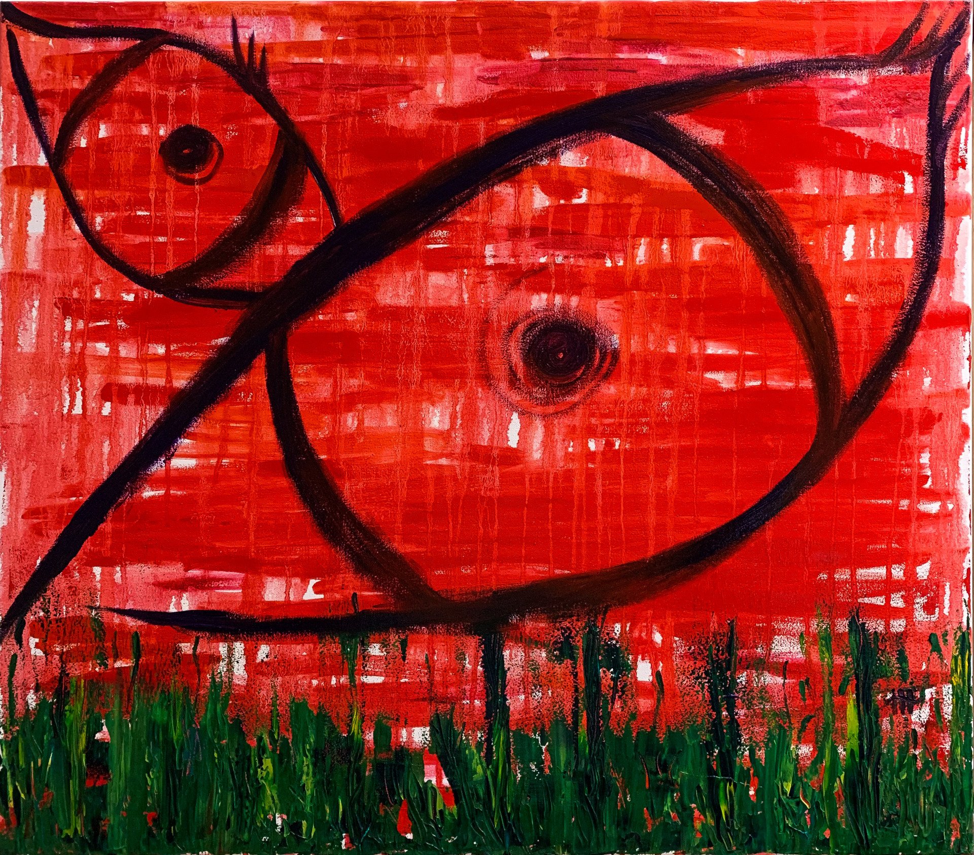 Red eyes Painting by Evgeniya Miroshnichenko CHEPURNA