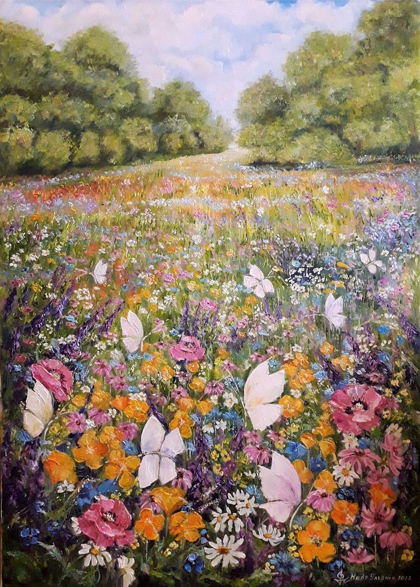 Floral carpet Painting by Nadiya Ulyanich - Jose Art Gallery