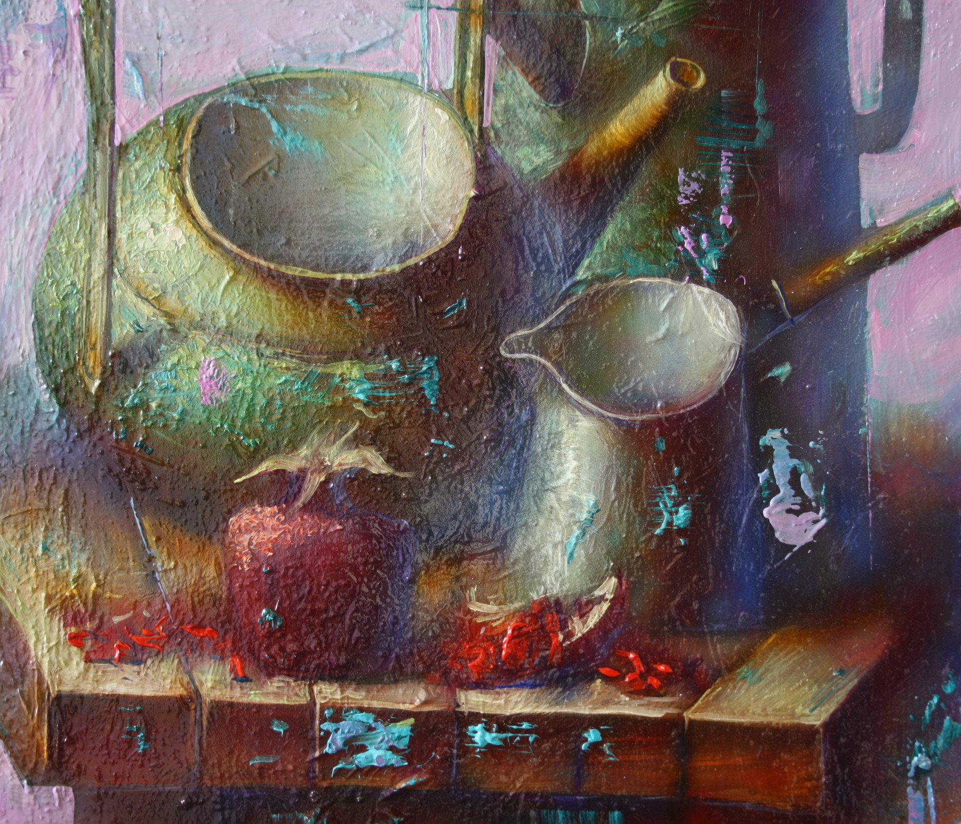 Green still life Painting by Alexandr Dobrodiy - Jose Art Gallery