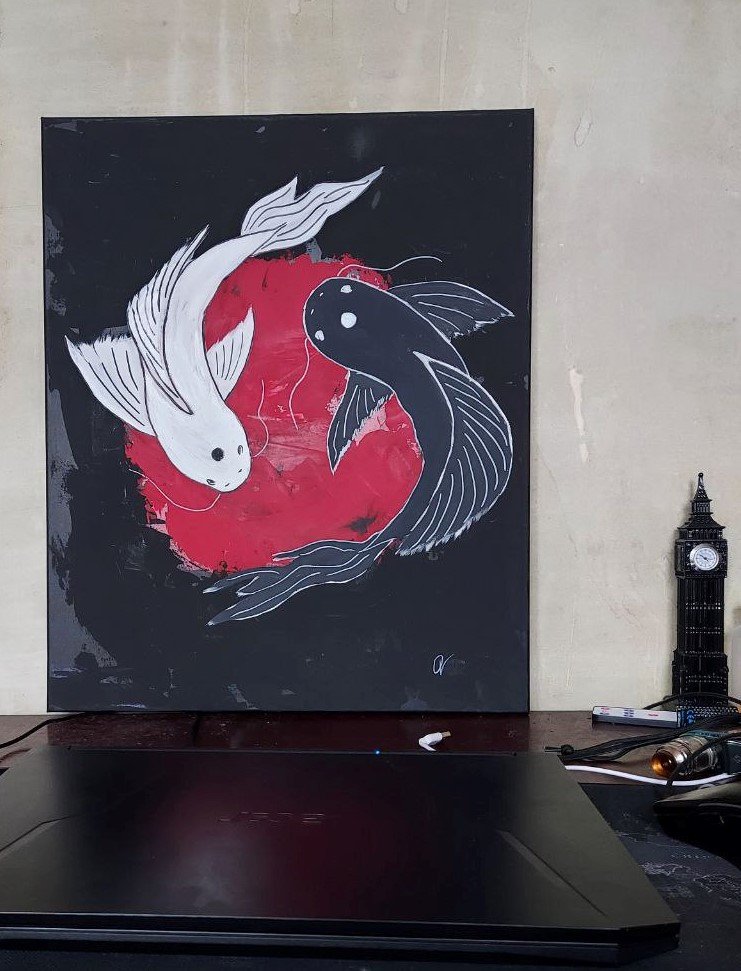 Картина «Рибки Інь та Янь», Ванда Орлова - Jose Art Gallery