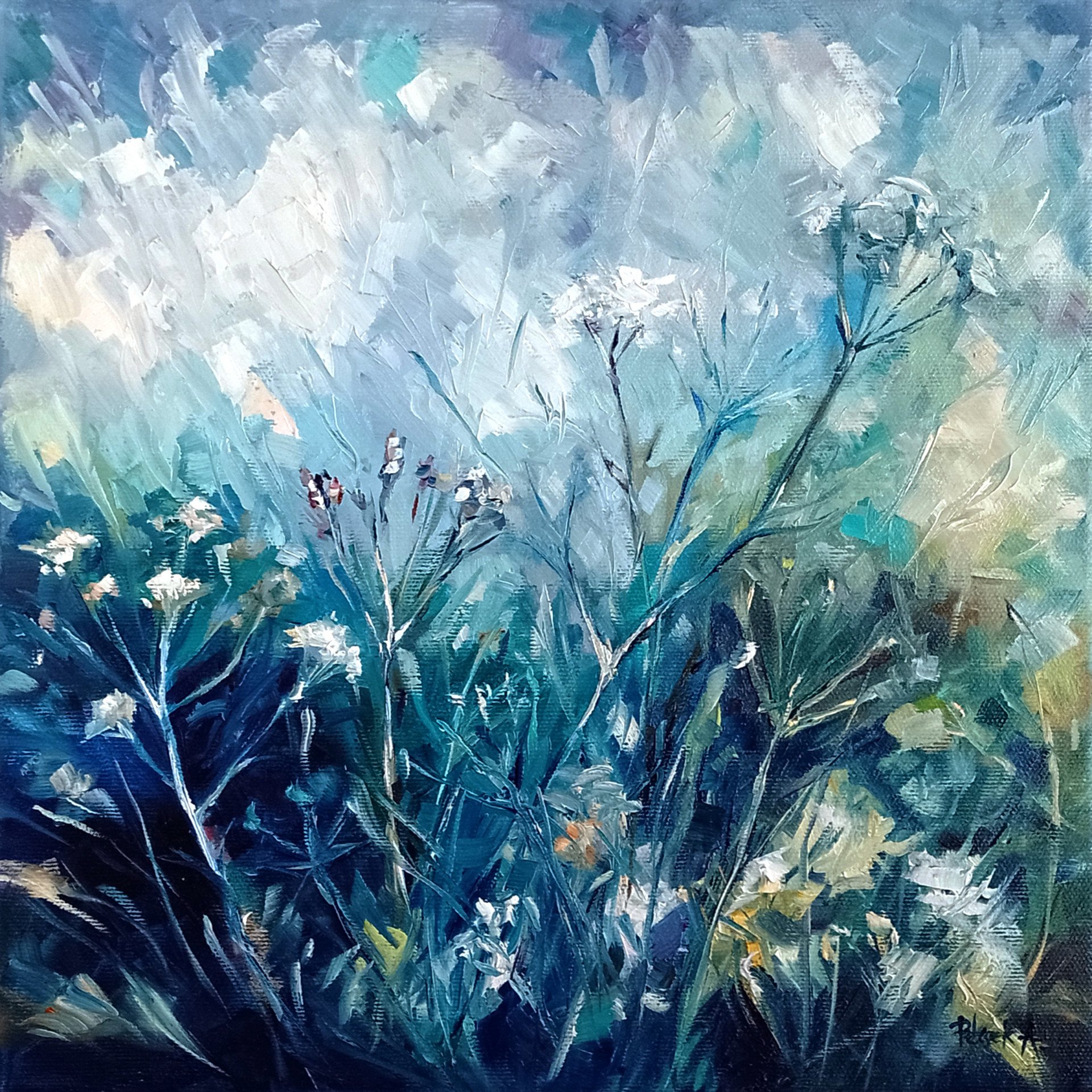 Wildflowers Painting by Adrienn Pécsek - Jose Art Gallery