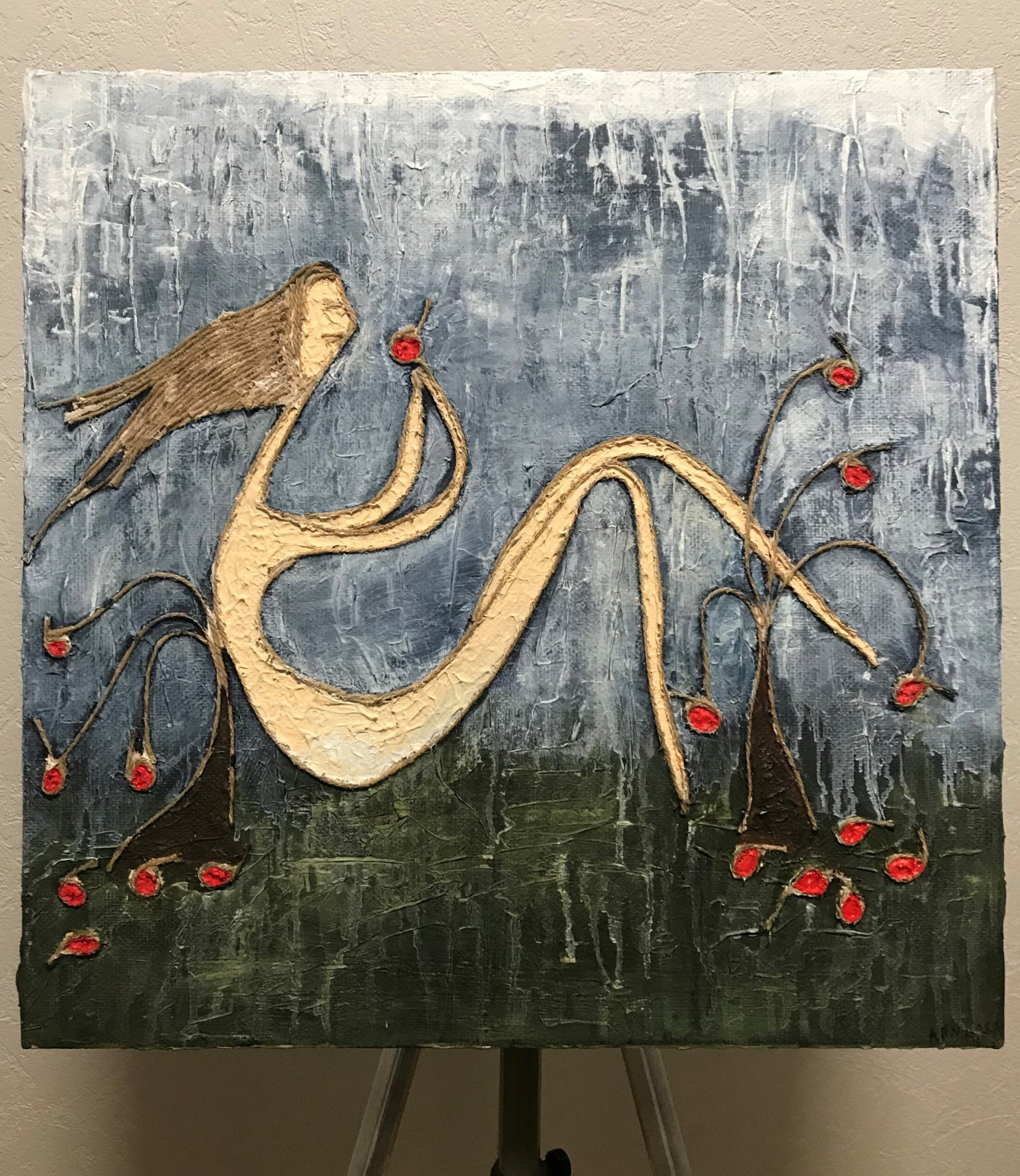 Chimera with apple Painting by Karan - Jose Art Gallery