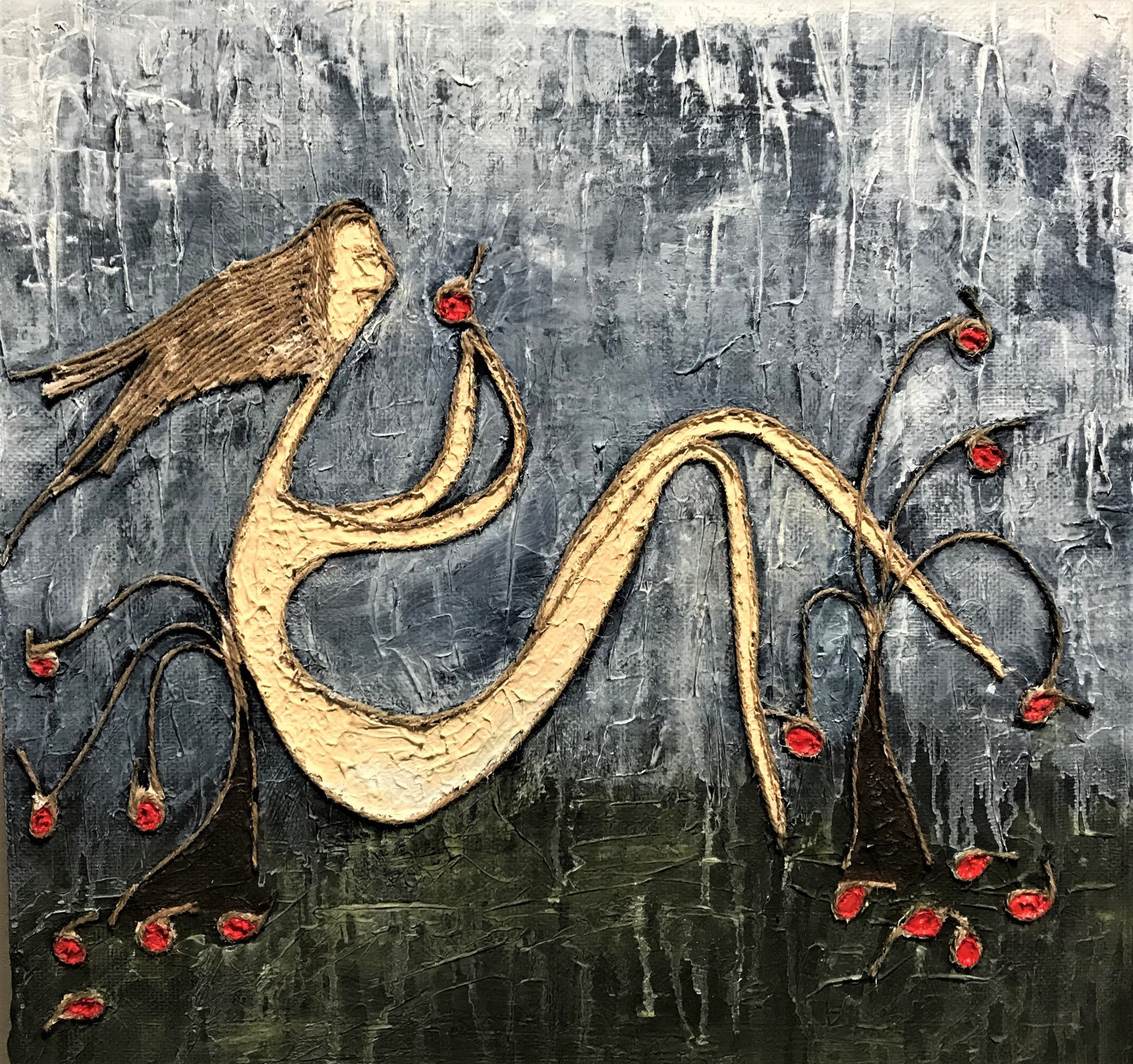 Chimera with apple Painting by Karan - Jose Art Gallery